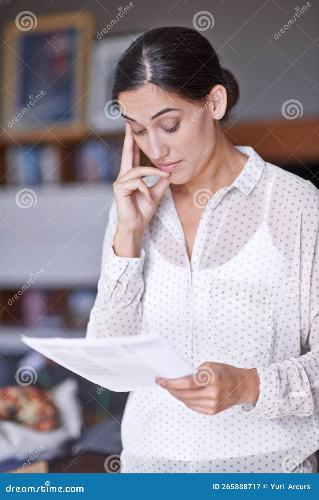 Going through the Changes. a Beautiful Young Woman Considering a ...