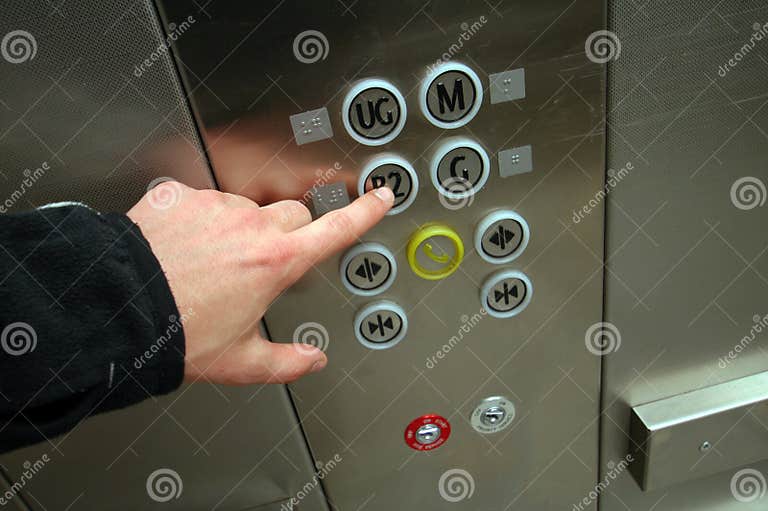 Going down stock image. Image of button, lift, push, urban - 1561573