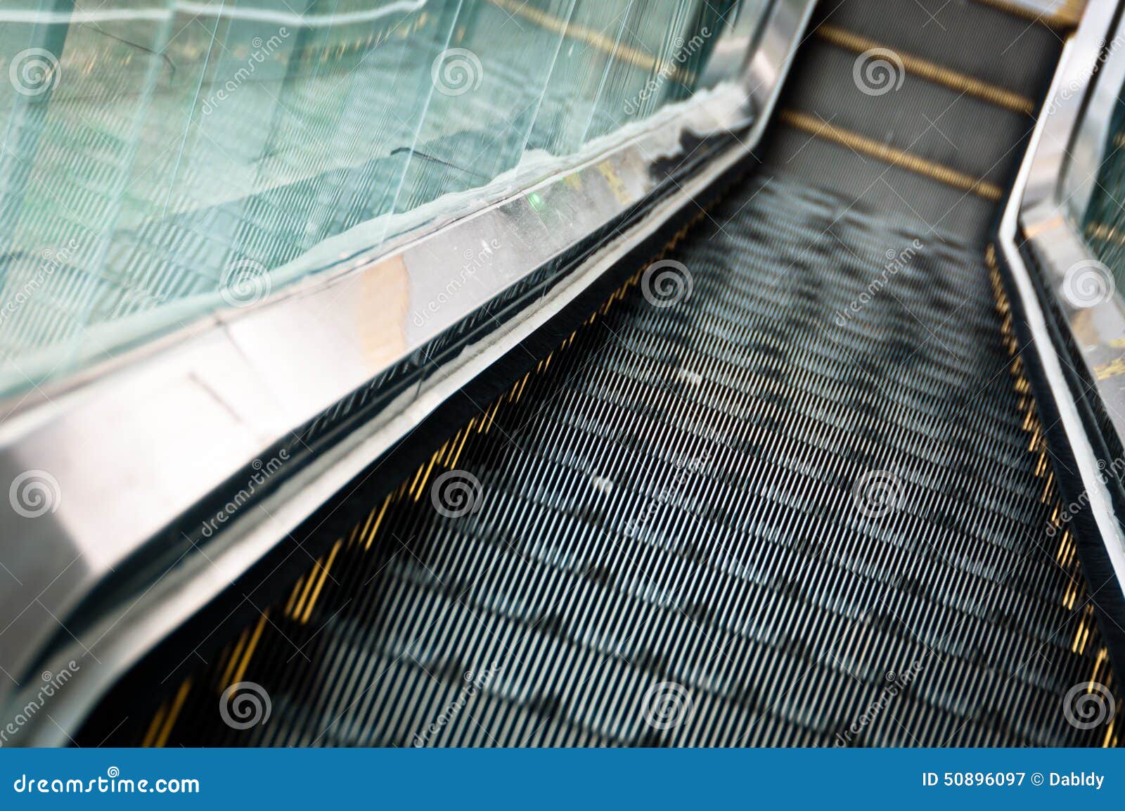 Going Down by Escalator stock image. Image of modern - 50896097