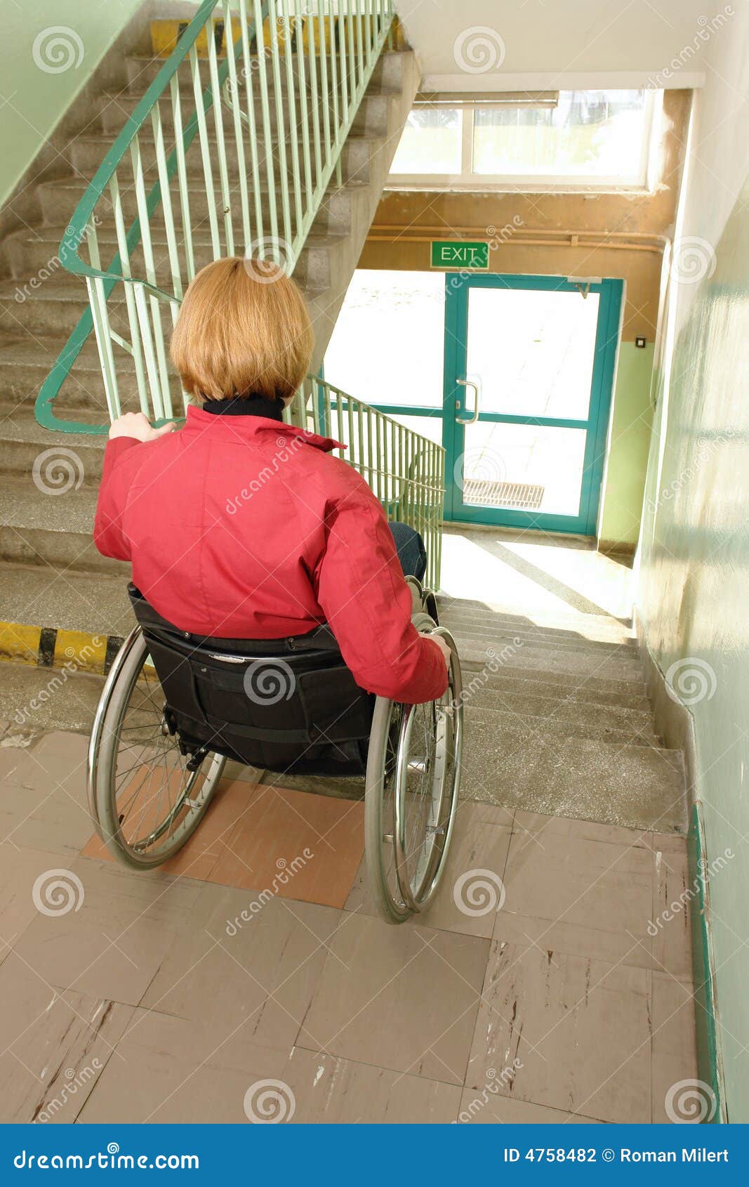 Going downstairs stock photo. Image of care, disablement - 4758482