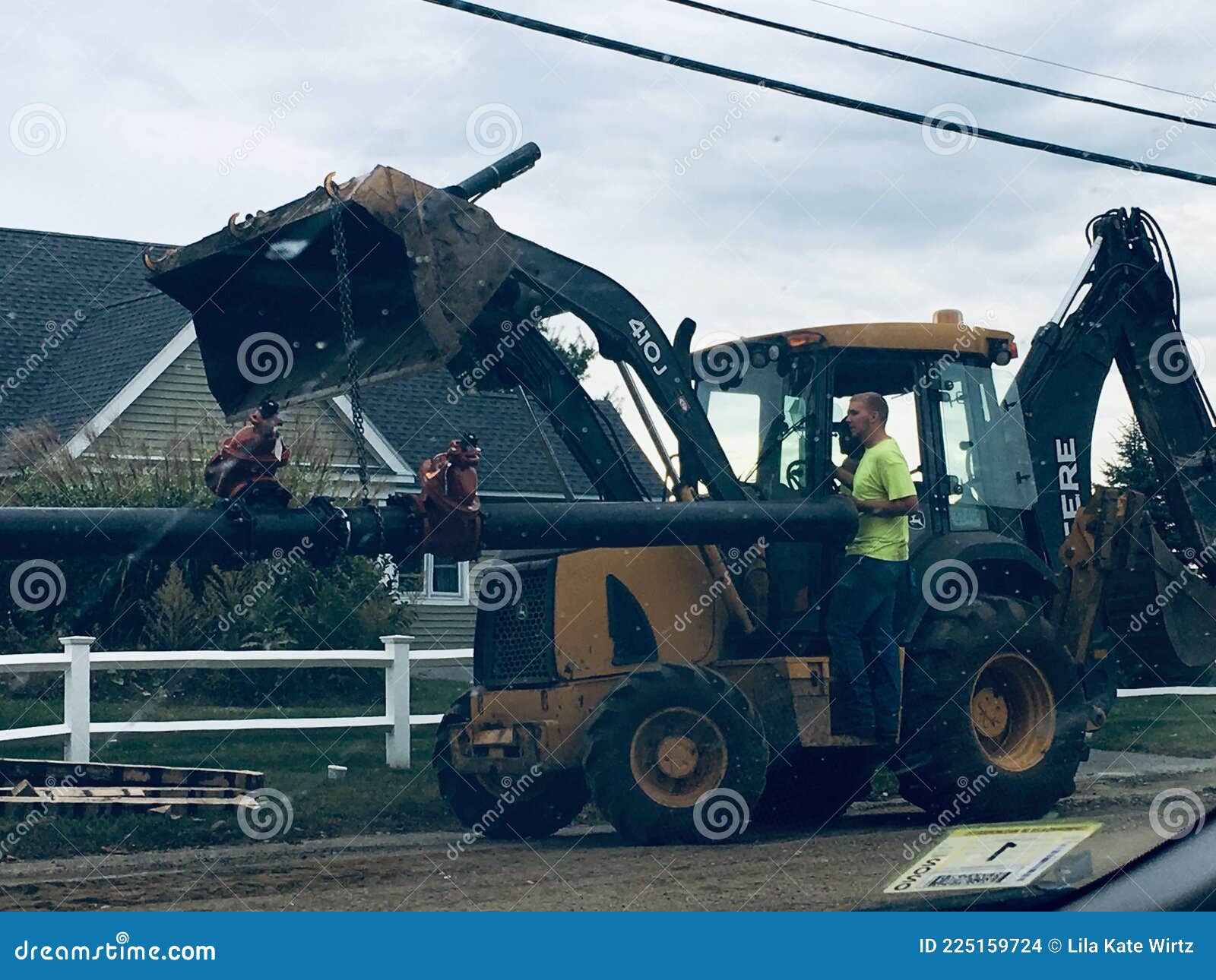 Construction Worker in Digging Vehicle, Editorial Stock Image - Image ...
