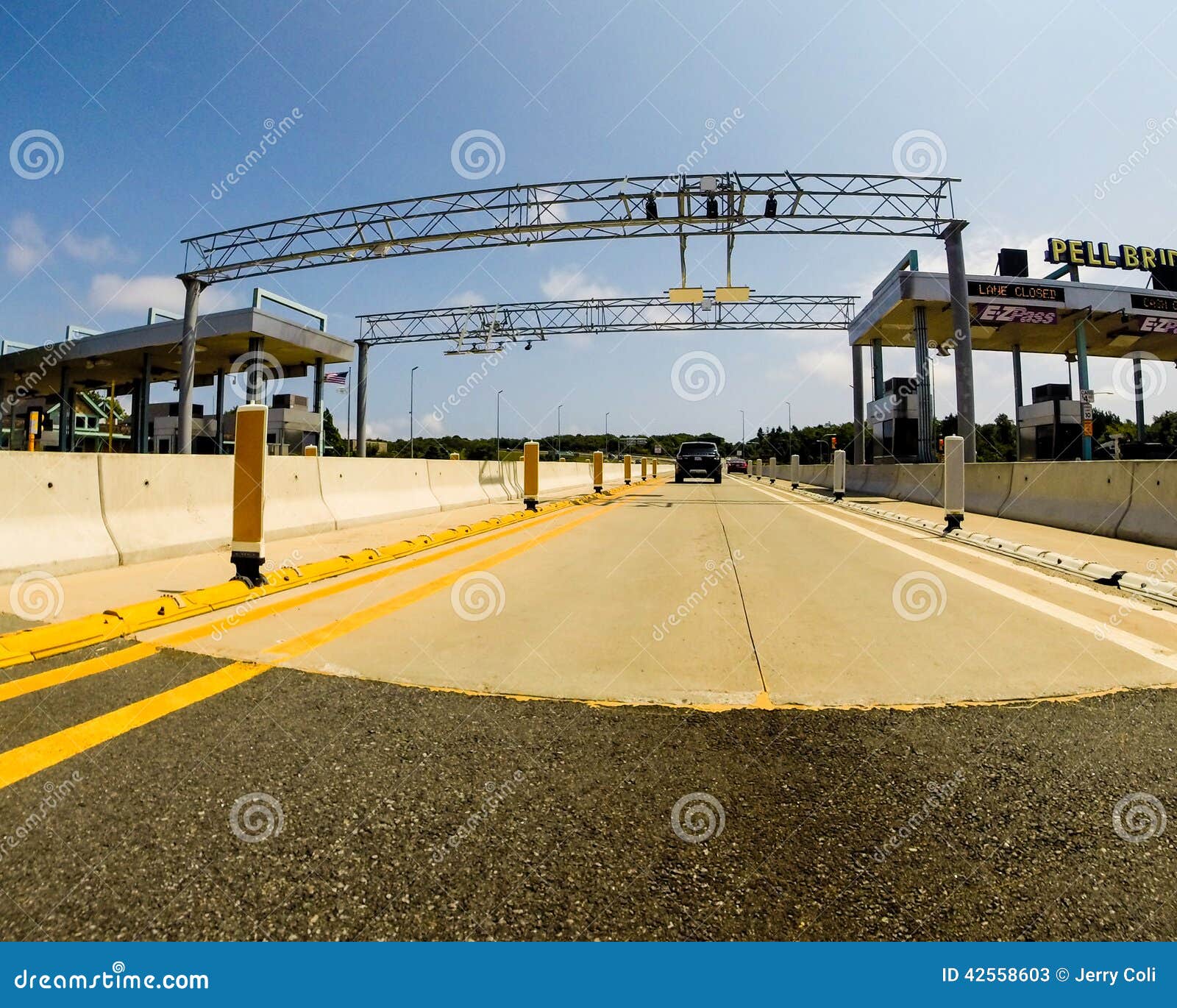 Going through a Fast Pass Toll. Editorial Stock Photo - Image of ...