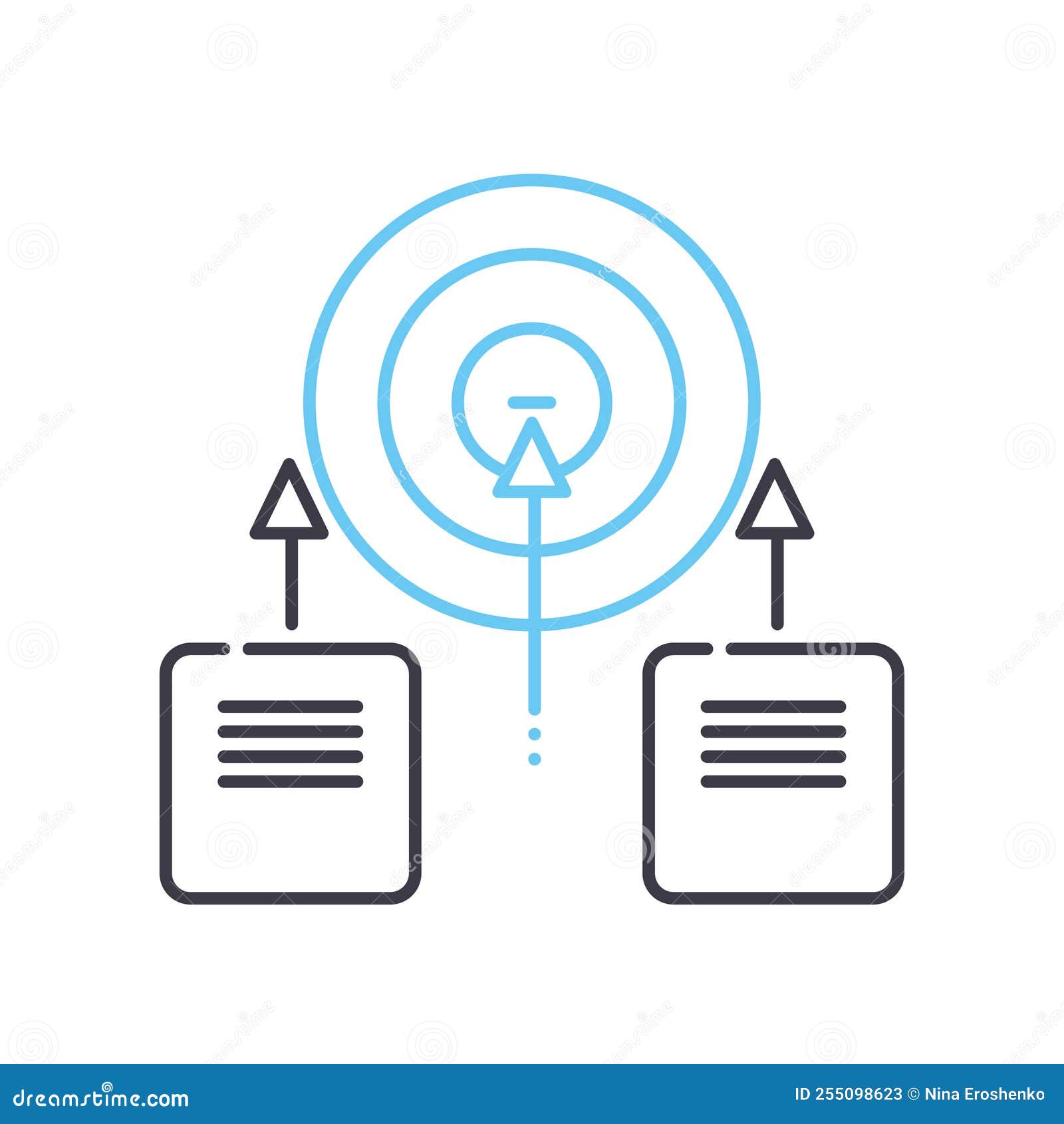 Going Forward Line Icon, Outline Symbol, Vector Illustration, Concept ...