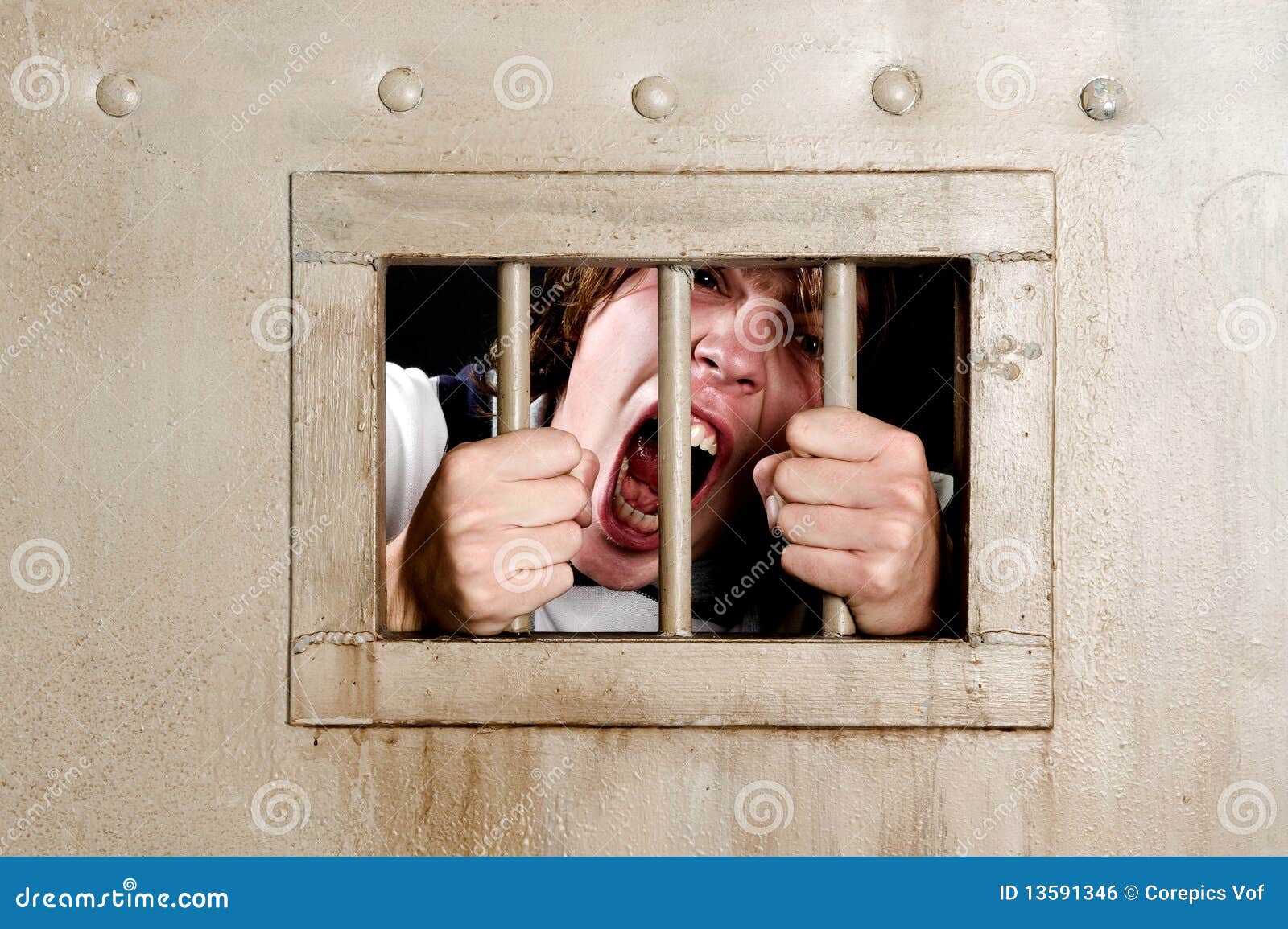 Going Insane stock photo. Image of livid, cell, shouting - 13591346