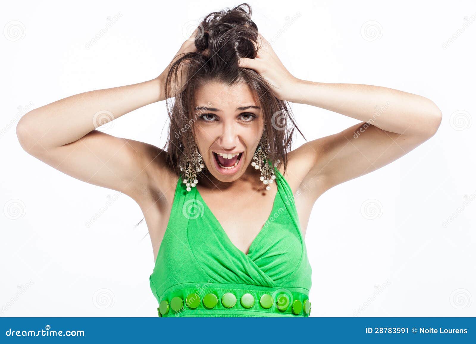 Going mad stock image. Image of cute, girl, lady, caucasian - 28783591