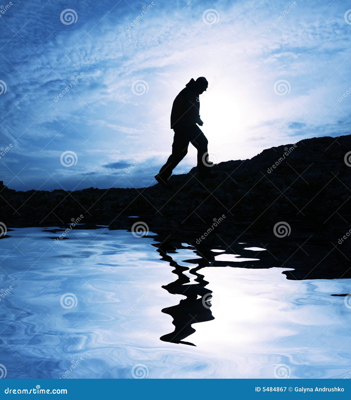 Going man stock image. Image of male, flood, activity - 5484867