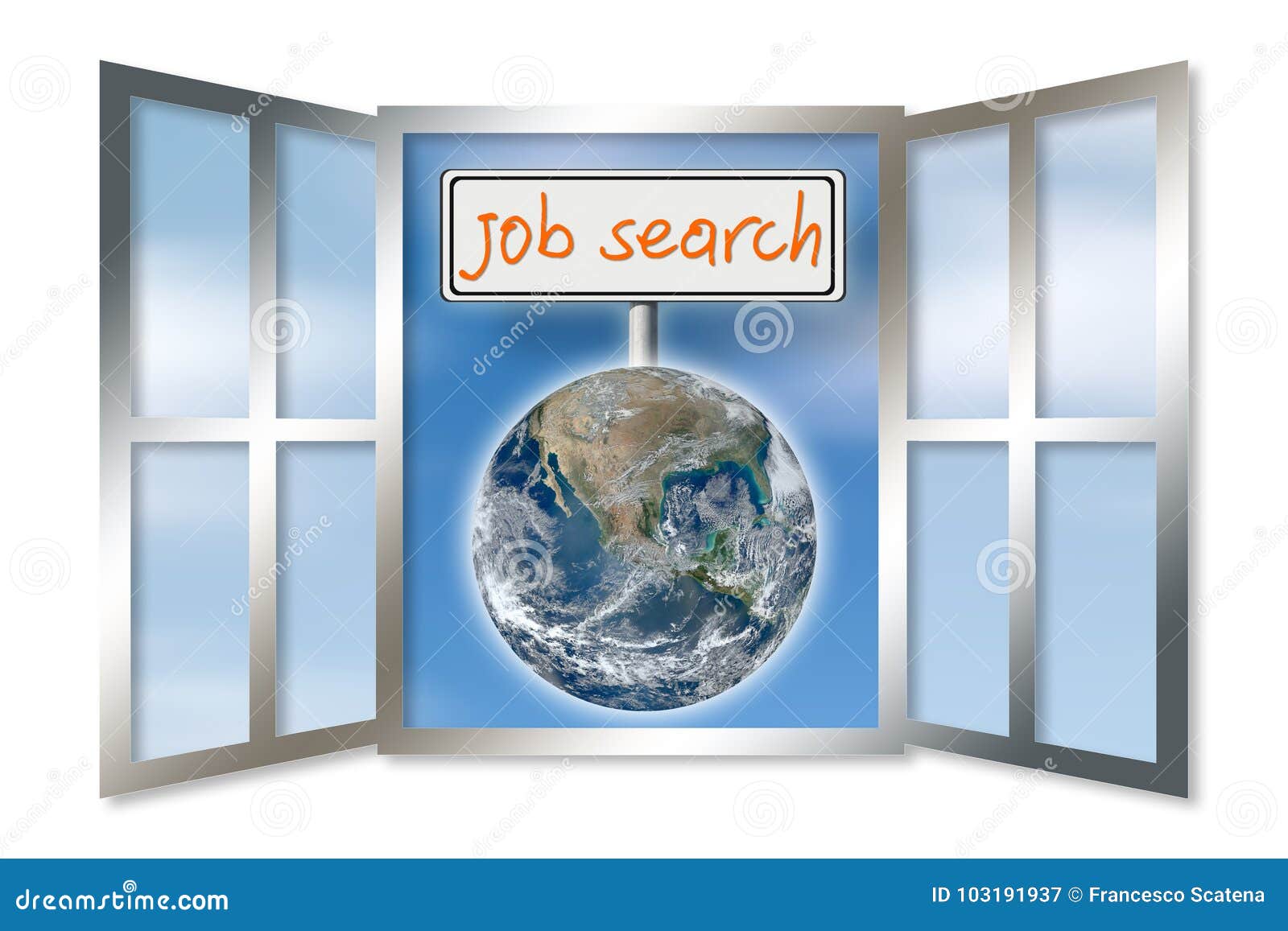 Going Out and Look for Work Around the World Stock Illustration ...