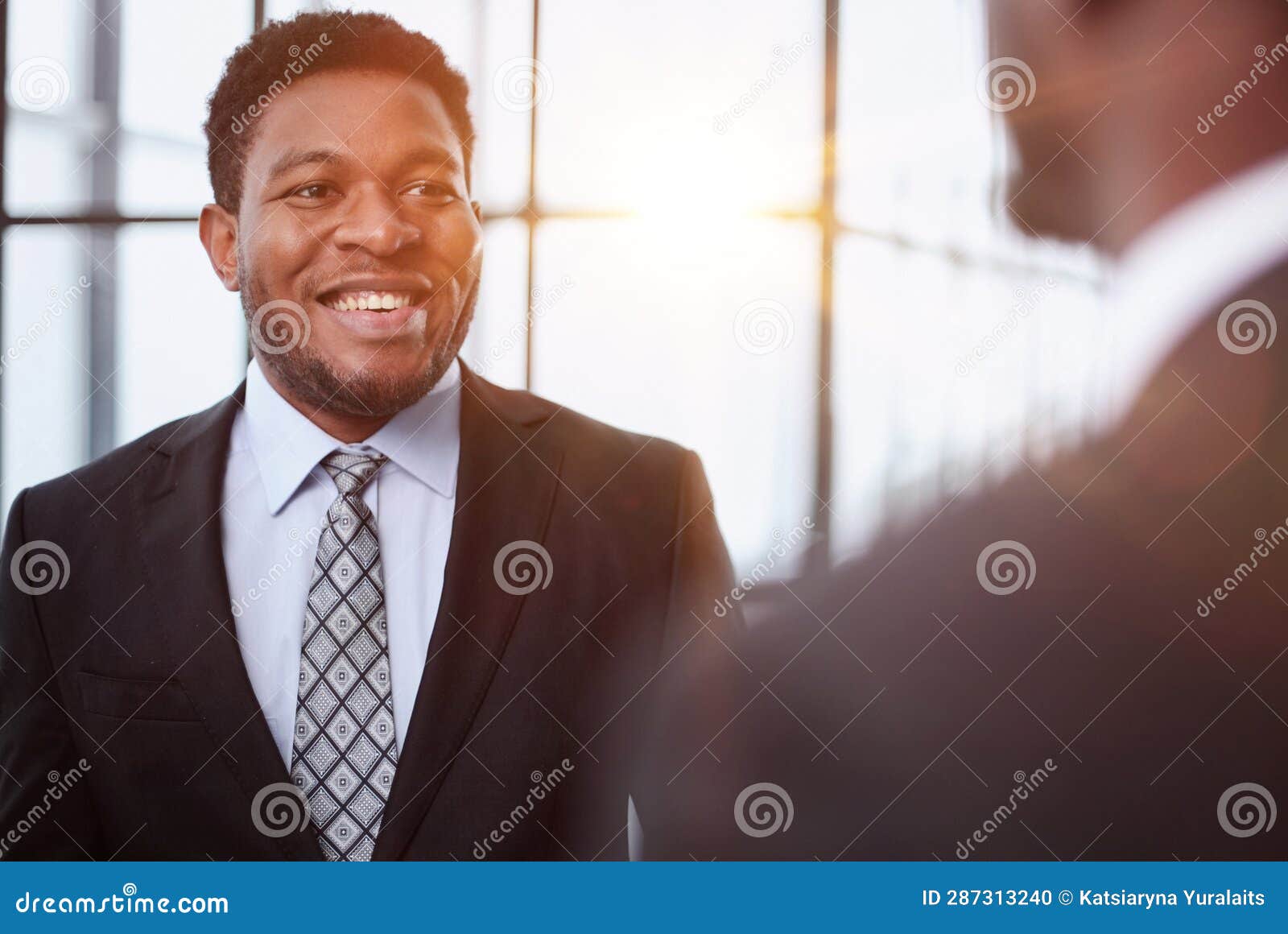 Going Over the Details. Two Businessmen Talking in the Office Corridor. Stock Photo - Image of ...