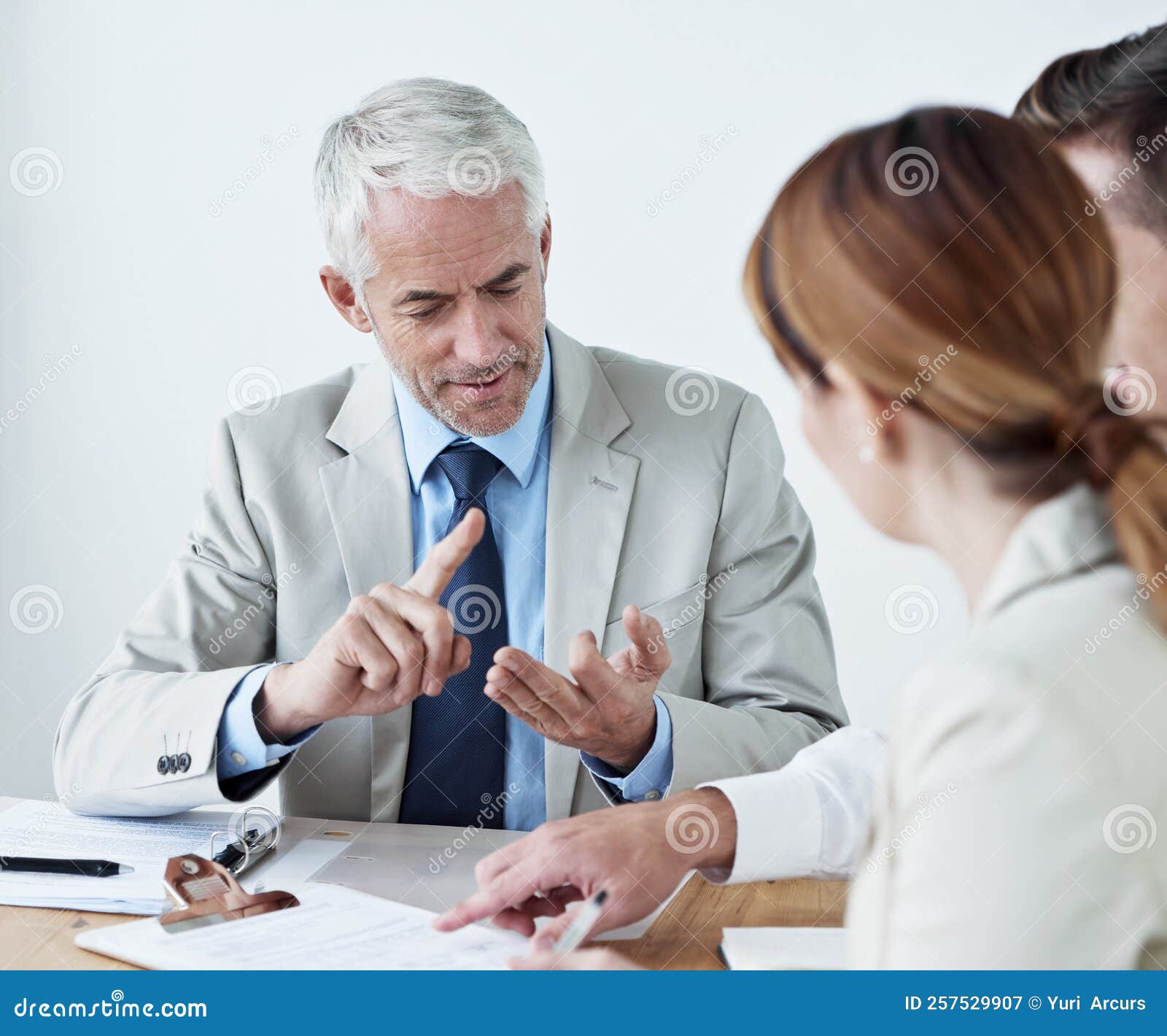 Going Over Important Points. a Group of Colleagues Having a Meeting in ...