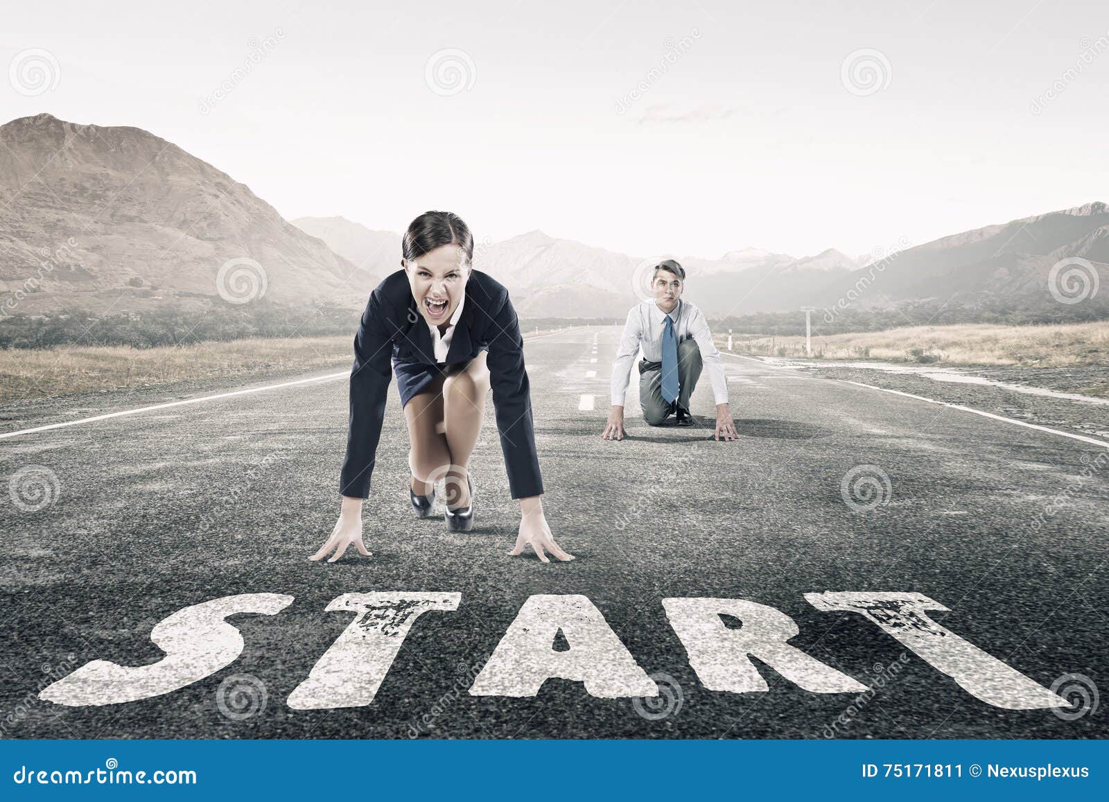 He is Going To Be the First . Mixed Media Stock Image - Image of young ...