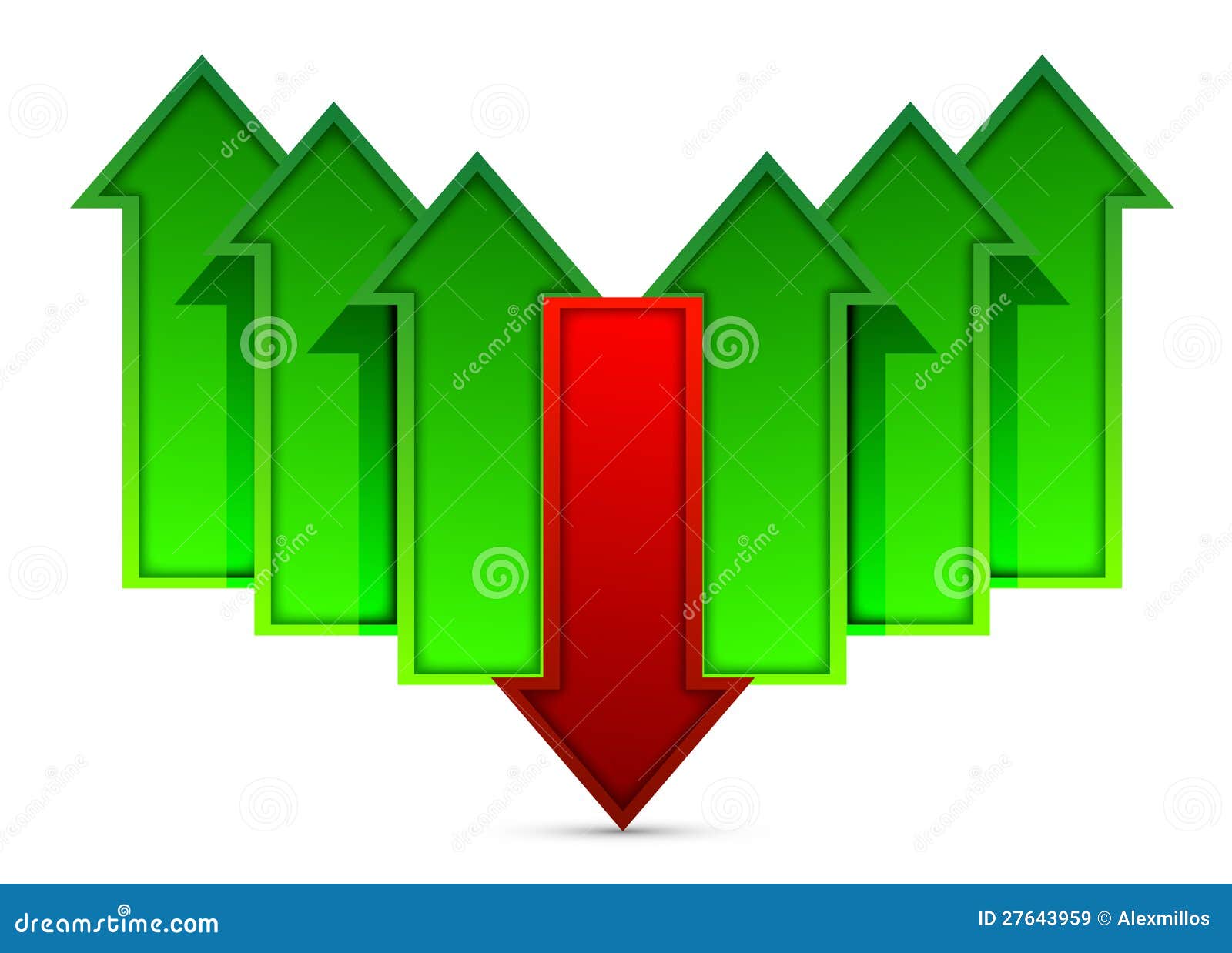 Going To a Different Direction Arrows Stock Illustration - Illustration ...