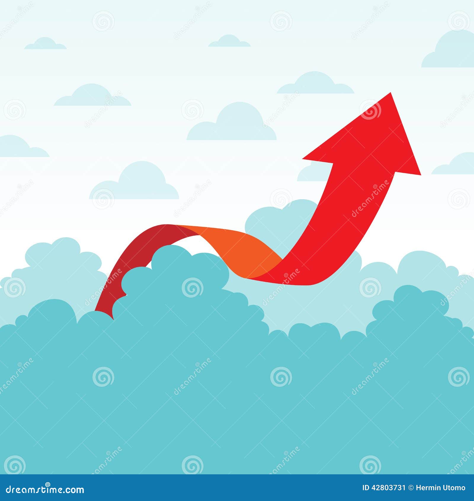 Going to the Top stock vector. Illustration of arrow - 42803731