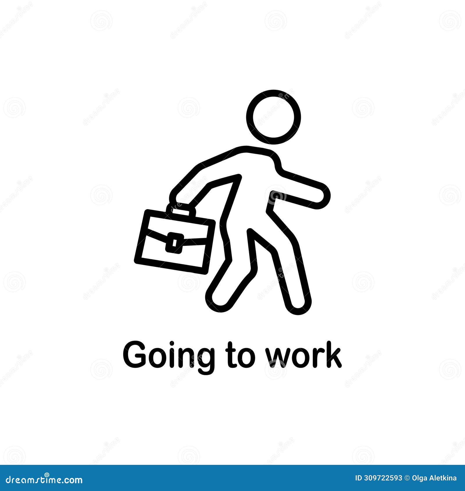 Going To Work Icon. Trendy Going To Work Logo Concept on White ...