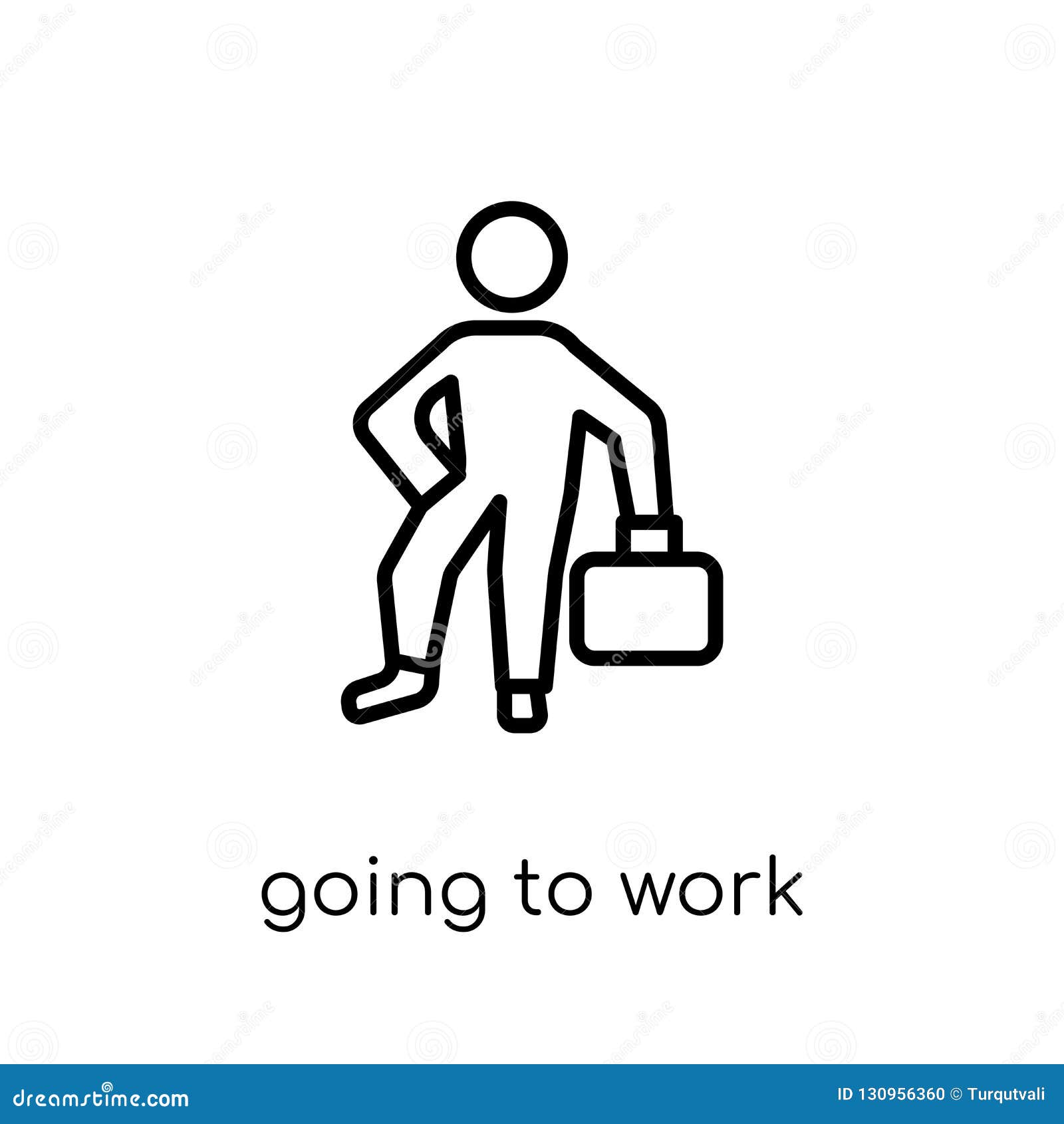 Going To Work Icon. Trendy Modern Flat Linear Vector Going To Work Icon ...