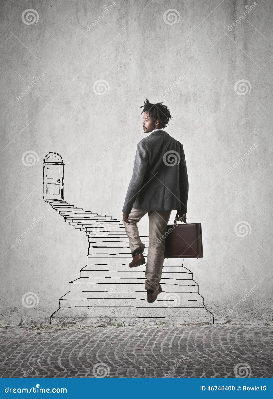 Going up the stairs stock photo. Image of concept, businessman - 46746400