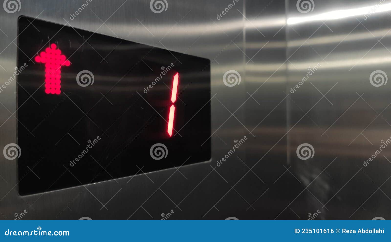 Going Up To Floor Number One in an Elevator Flash Stock Photo - Image ...