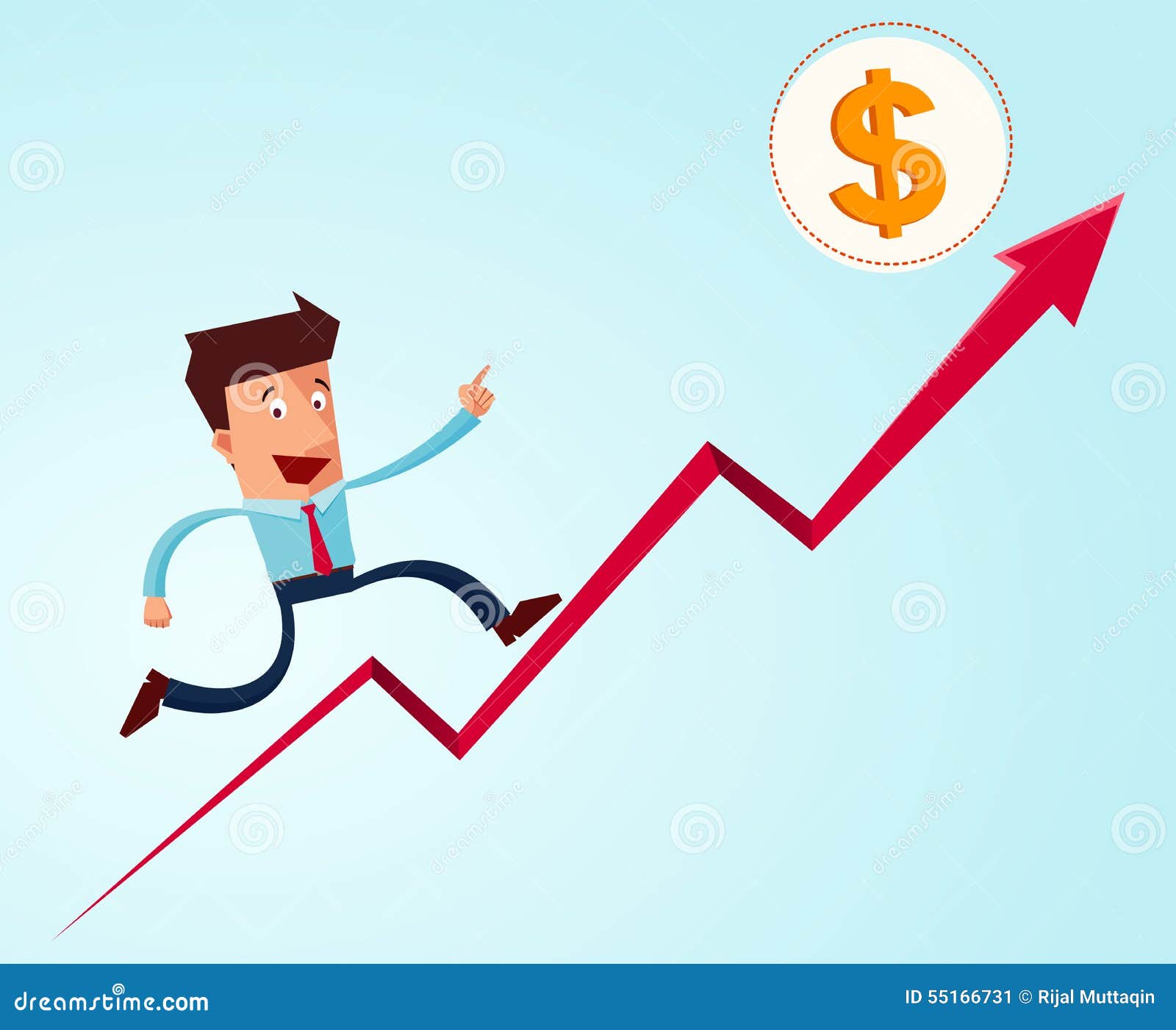 Going up to the success stock vector. Illustration of honor - 55166731