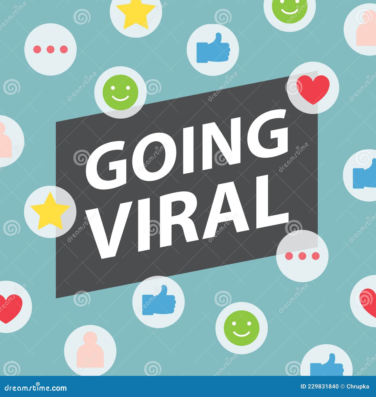 Going Viral Concept with Social Media Reactions Icons Stock Vector ... Going Viral Concept with Social Media Reactions Icons Stock Vector ...