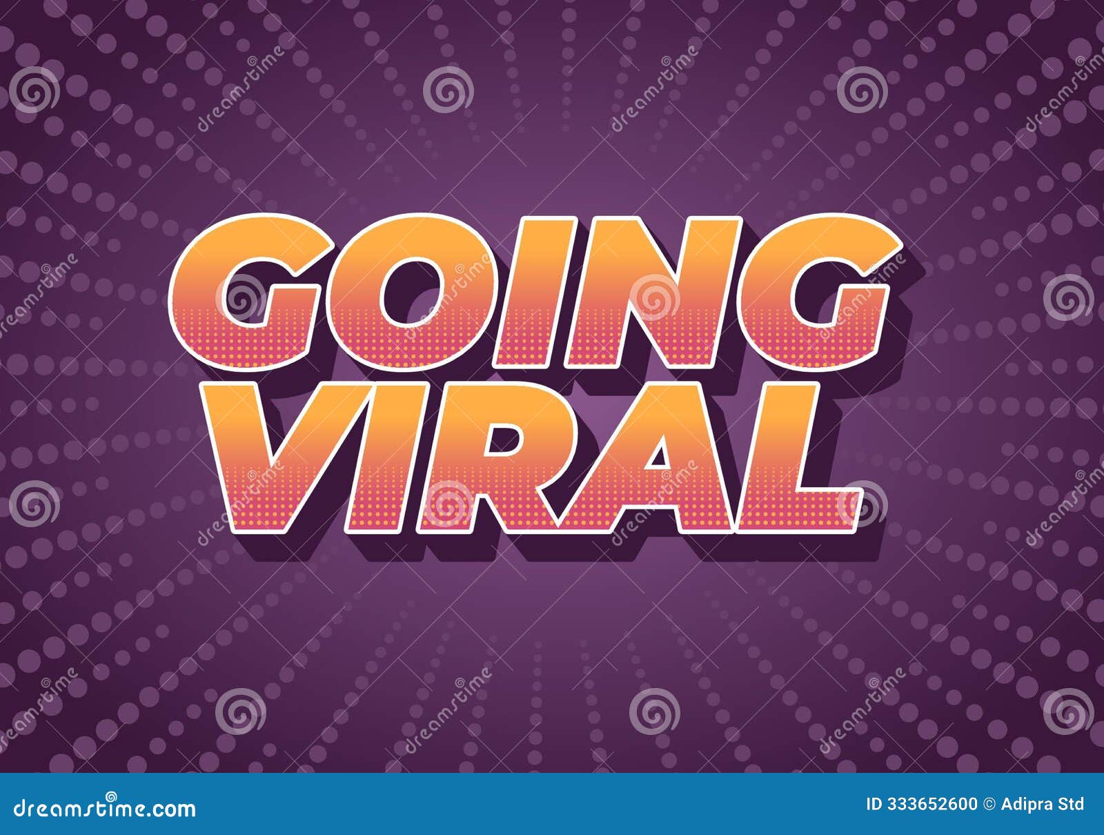 Going Viral. Text Effect in 3D Style with Modern Colors Stock ...