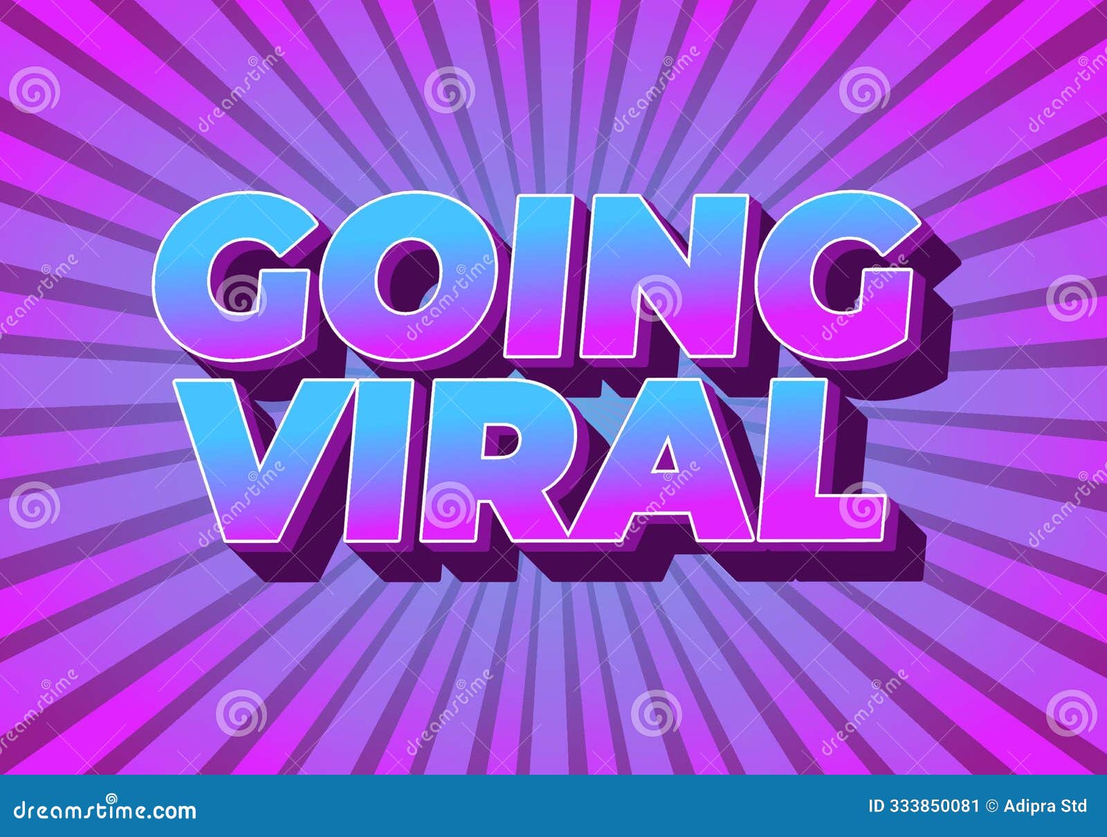 Going Viral. Text Effect in 3D Style with Modern Colors Stock Vector ...