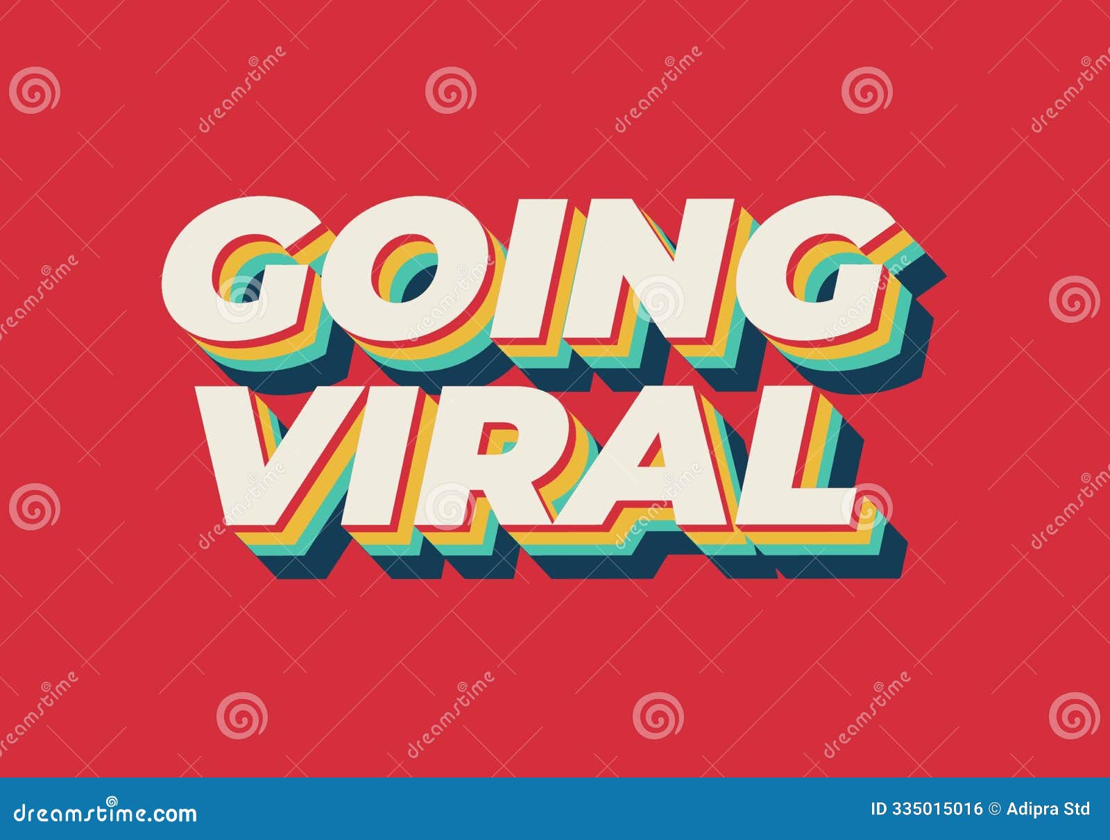 Going Viral. Text Effect in 3D Style with Modern Colors Stock ...