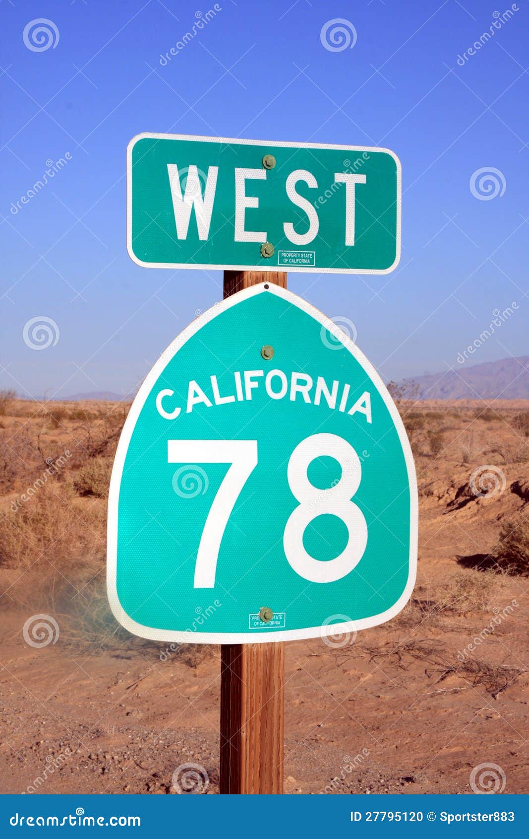 Going west stock photo. Image of sign, california, road - 27795120