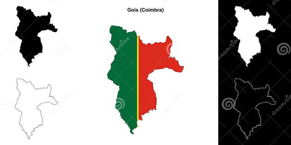 Gois outline map stock illustration. Illustration of territory - 334993765