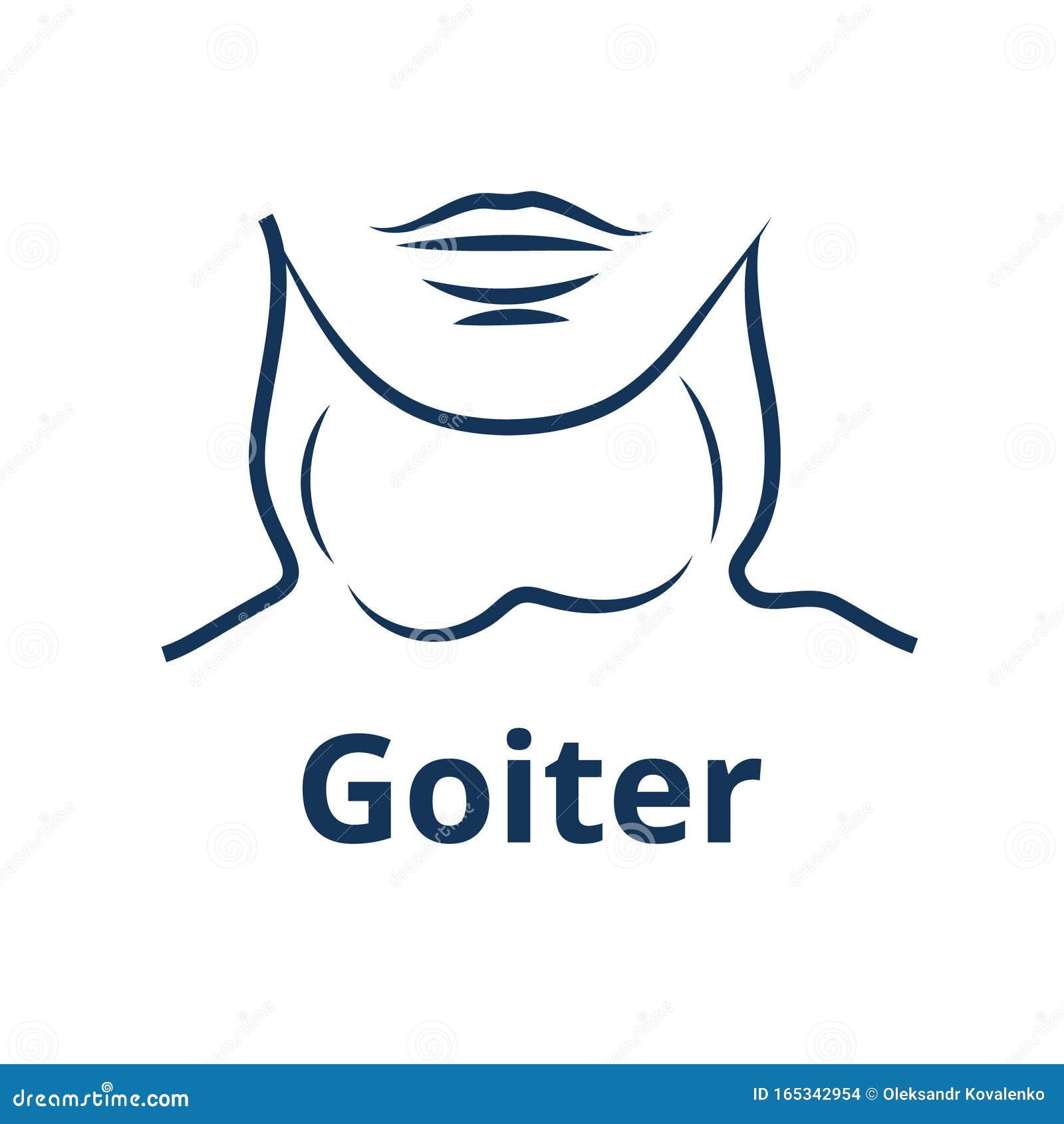 Goiter Icon. Thyroid Enlargment Conceptual Artwork Stock Vector ...