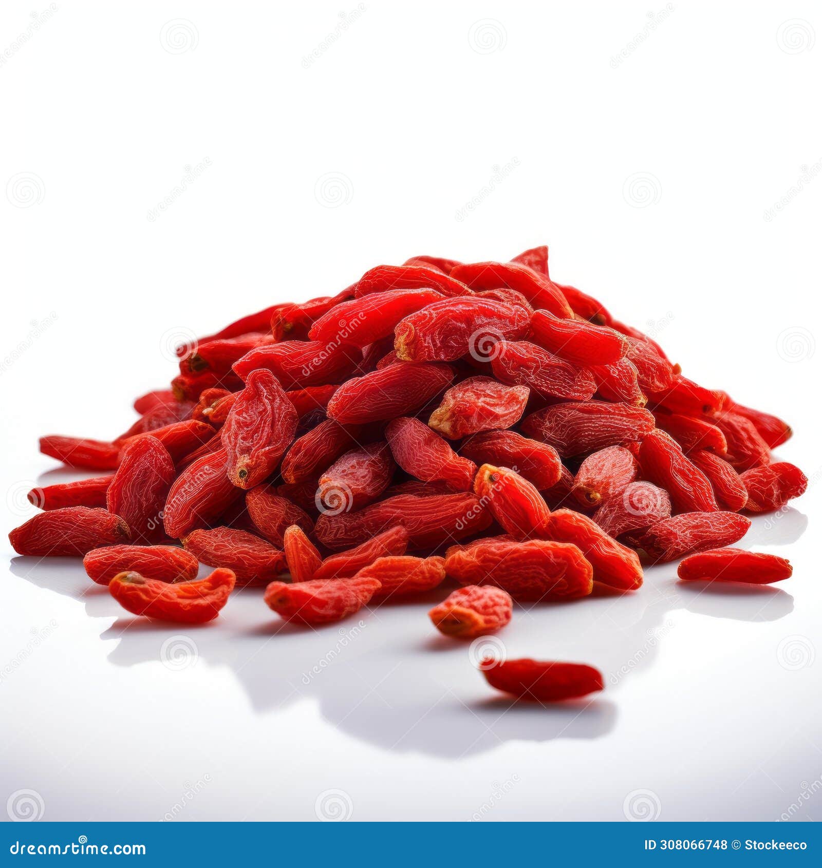 Vibrant Goji Berry Product Photography on White Background Stock ...