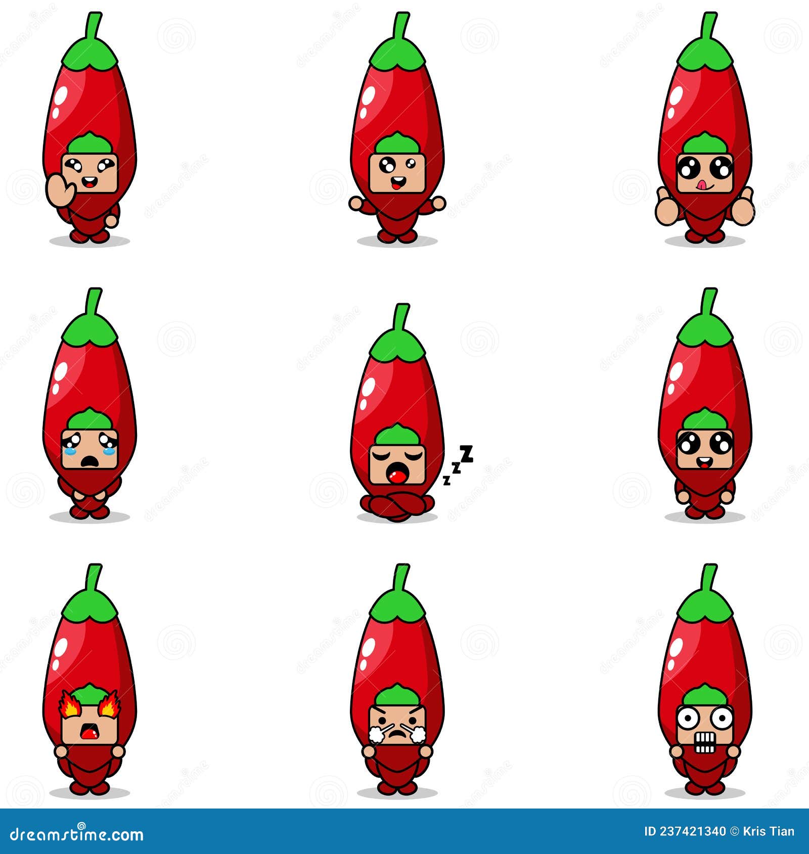 Goji Berry Fruit Expression Bundle Set Stock Vector - Illustration of ...