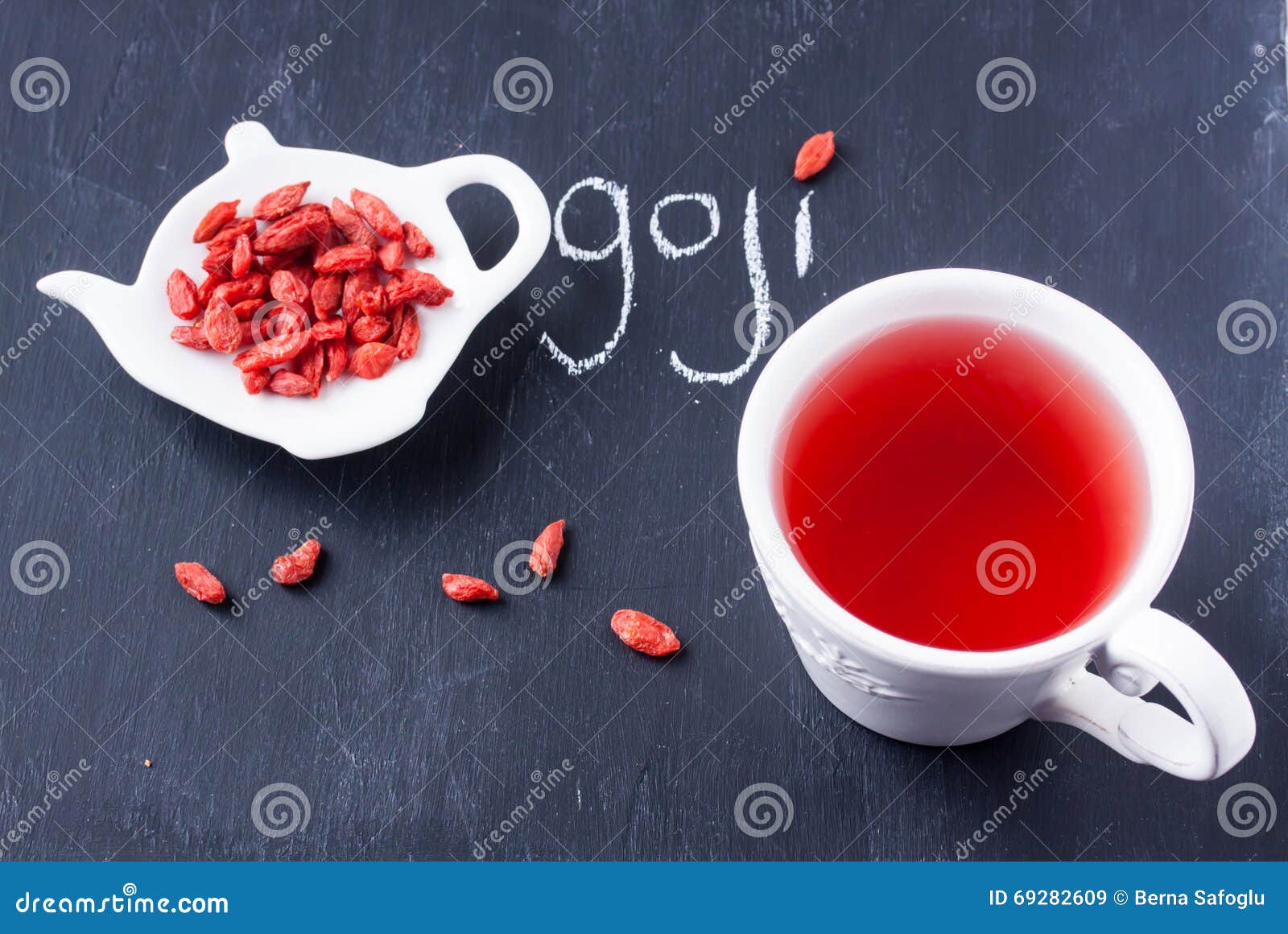 Goji berry tea stock image. Image of organic, chinese - 69282609