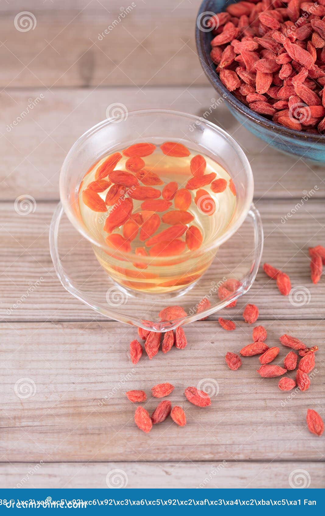 Goji Berry and Goji Berry Water Stock Photo - Image of nutrition, still ...