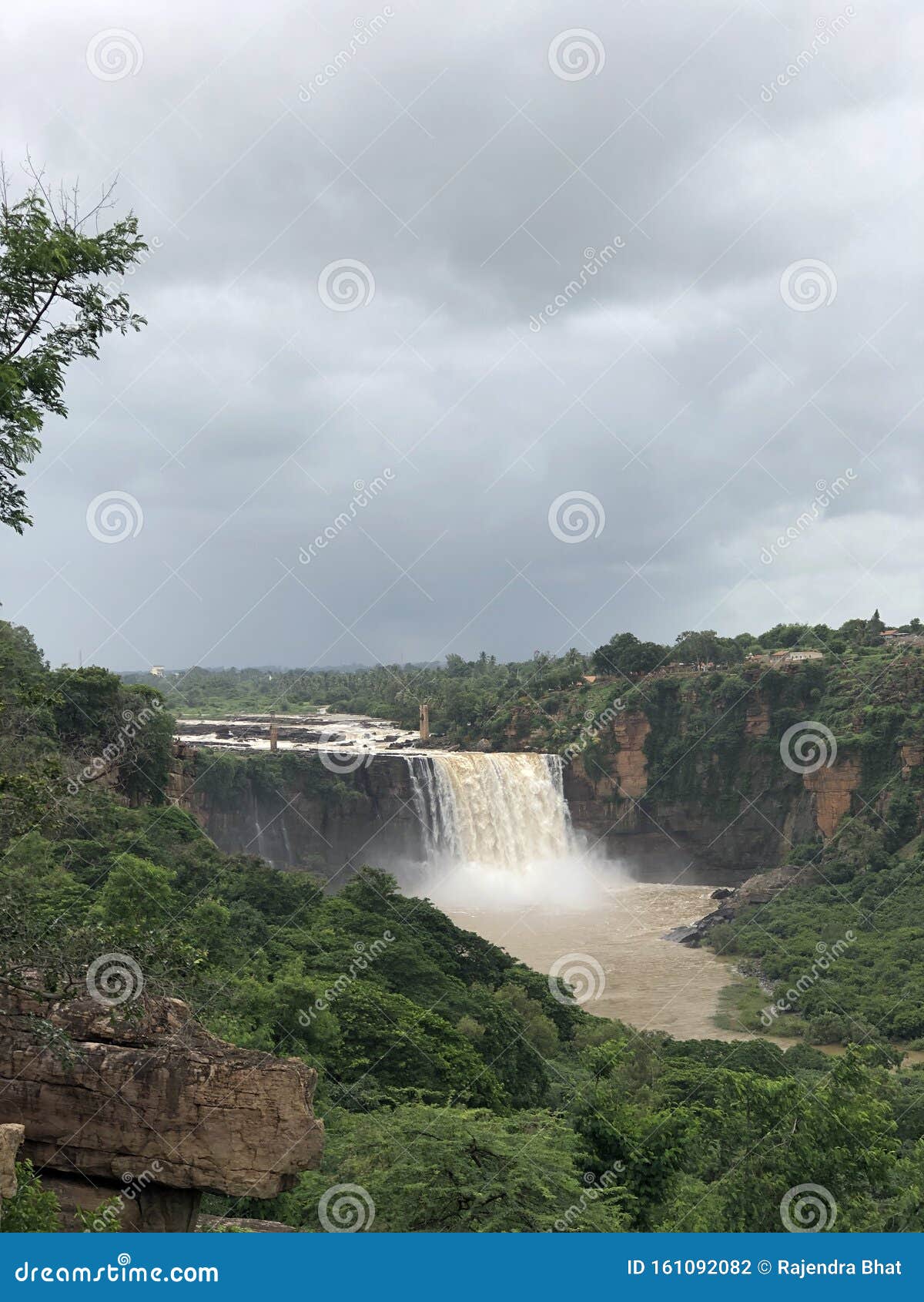 Gokak waterfalls stock photo. Image of cloud, tourism - 161092082
