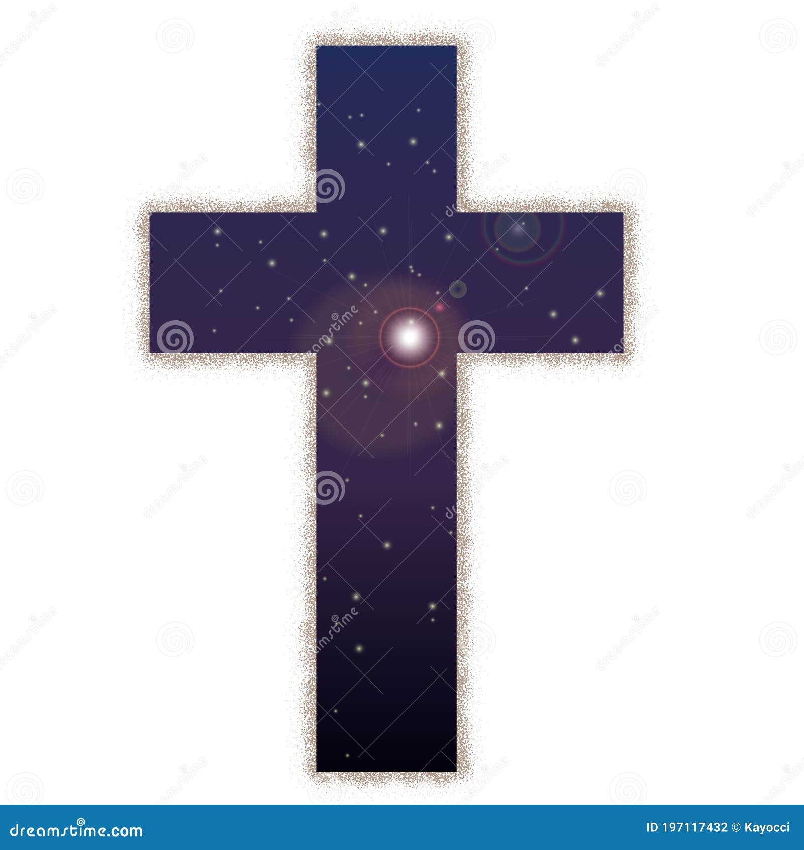 The Universe Floating in the Cross Stock Vector - Illustration of ...