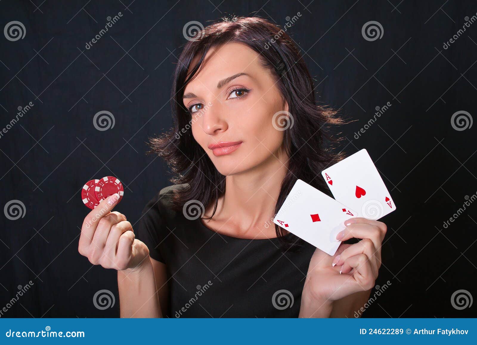 Gokker Met Kaarten En Spaanders. Stock Afbeelding - Image of kaart ...