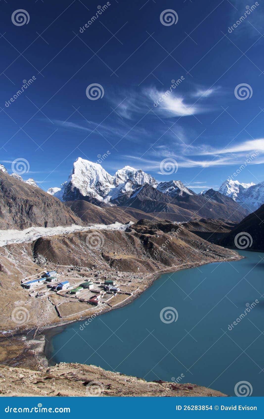 Gokyo Ri - View of Lake No3 Stock Photo - Image of landscape, climb ...