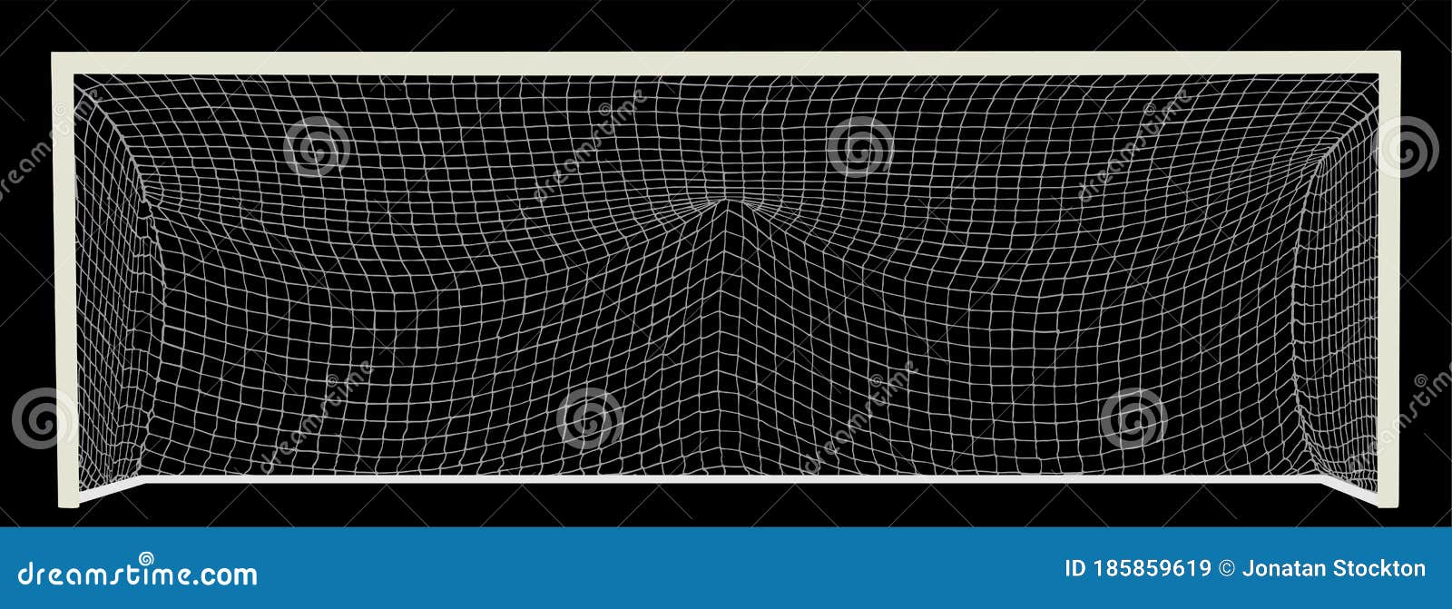 Soccer Goal Net Construction Vector Silhouette Illustration Isolated on ...