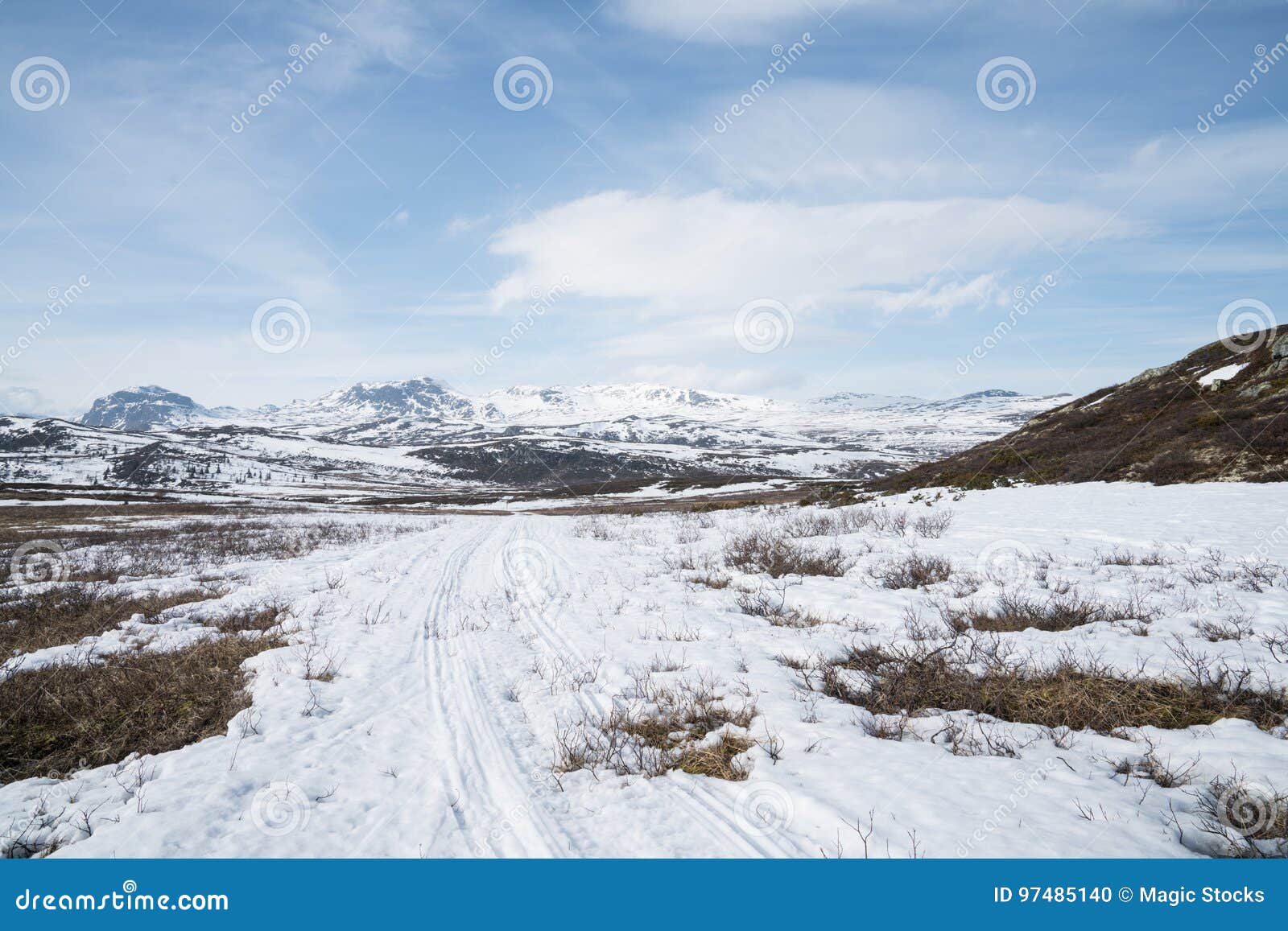 The Gol Mountain Area stock photo. Image of norge, winter - 97485140