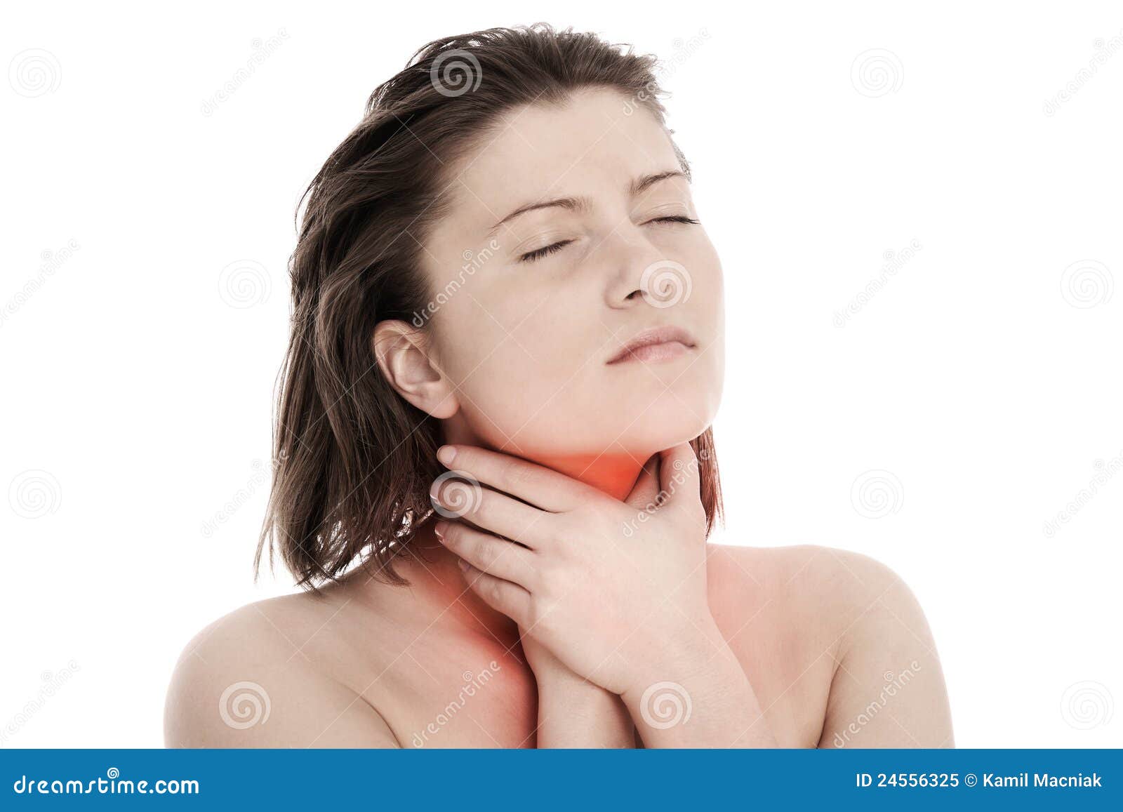 Gola irritata immagine stock. Immagine di cura, singolo - 24556325