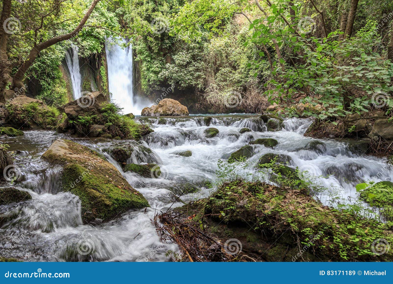 Golan Heights. Banias Nature Reserve. Banias Waterfall Stock Image ...