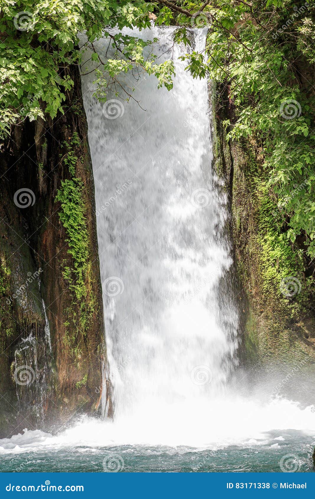 Golan Heights. Banias Nature Reserve. Banias Waterfall Stock Photo ...