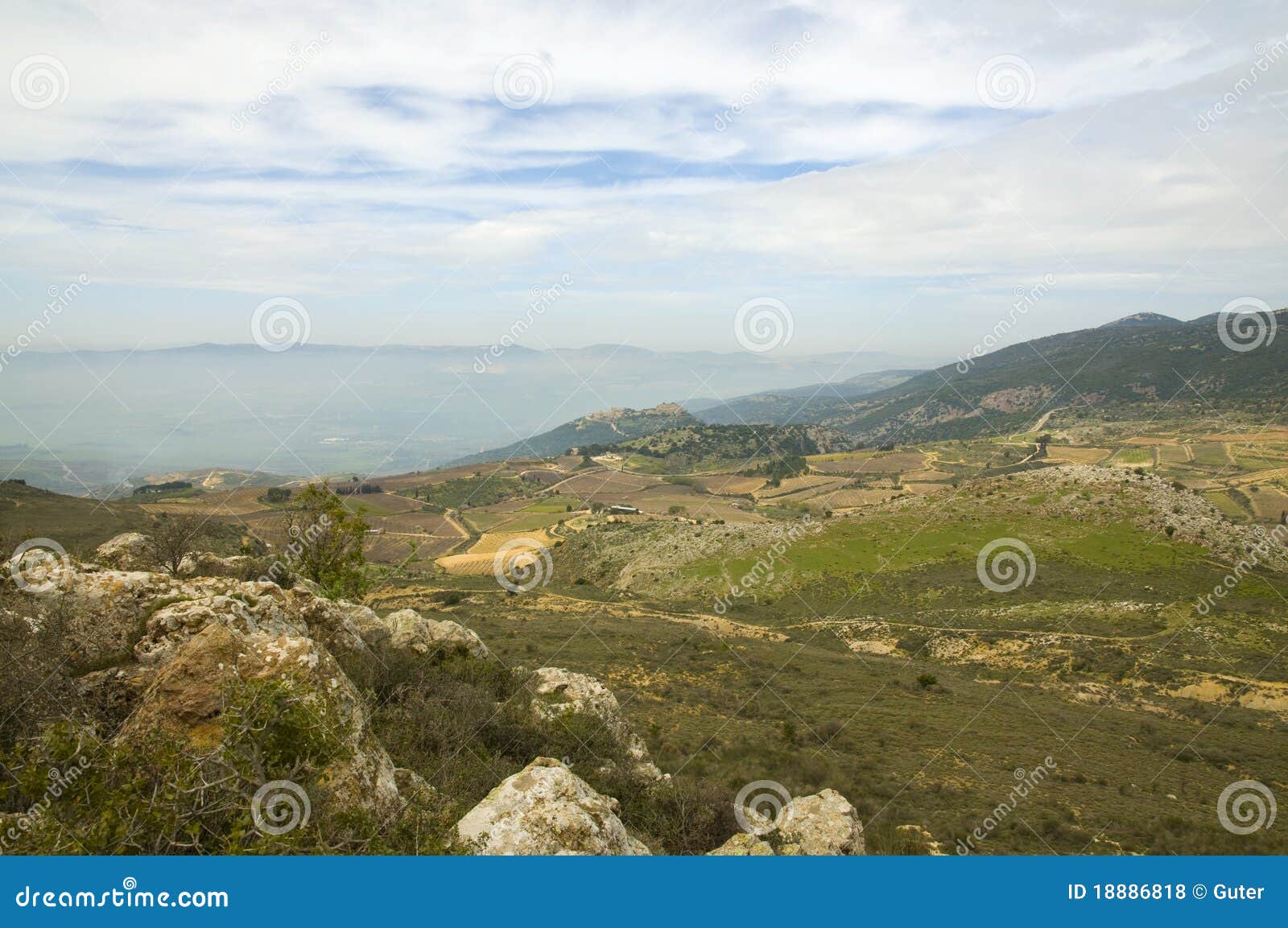 Golan Heights view stock photo. Image of scape, hermon - 18886818