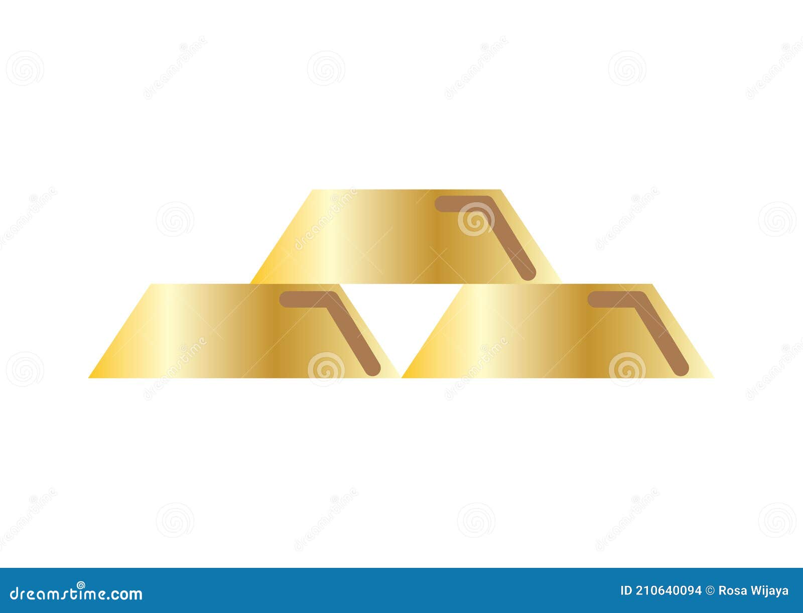 Natural Elements Icon Gold in Color Stock Vector - Illustration of ...