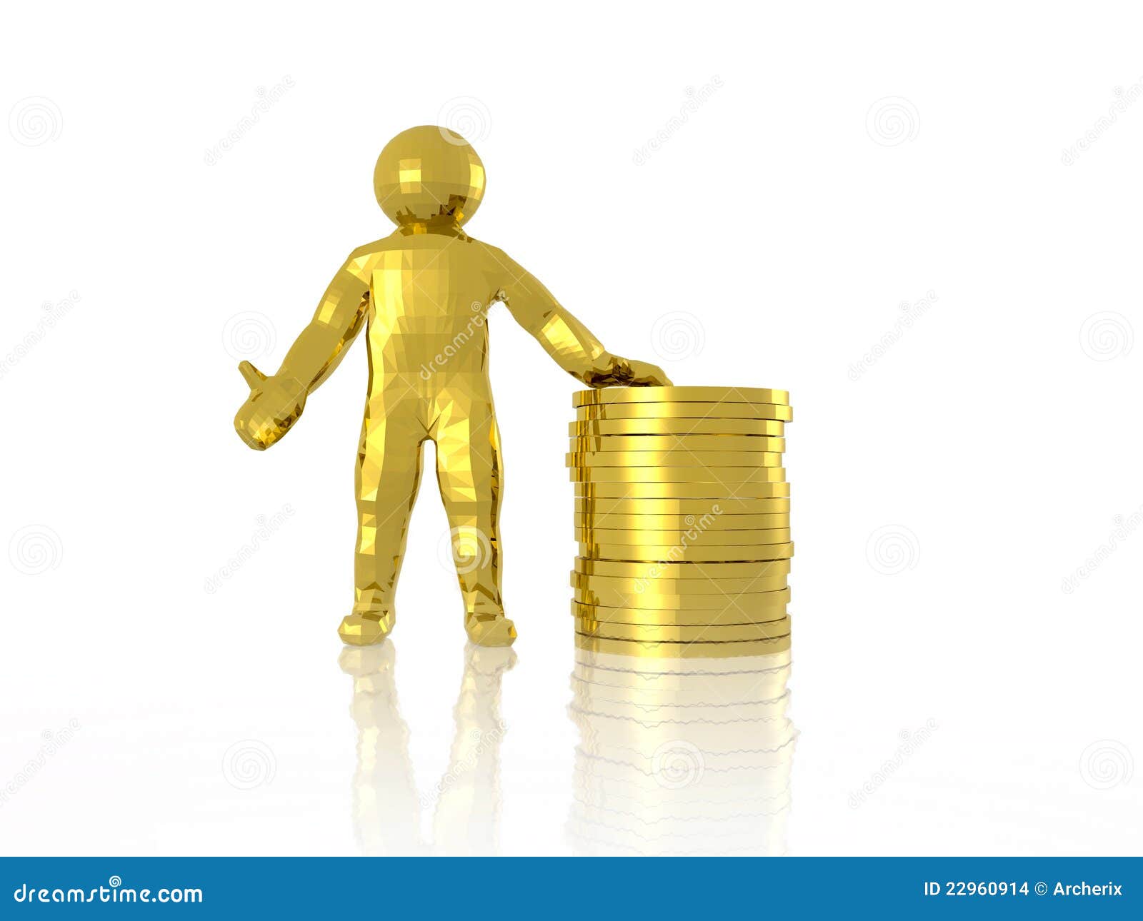 Gold stock illustration. Illustration of symbol, human - 22960914