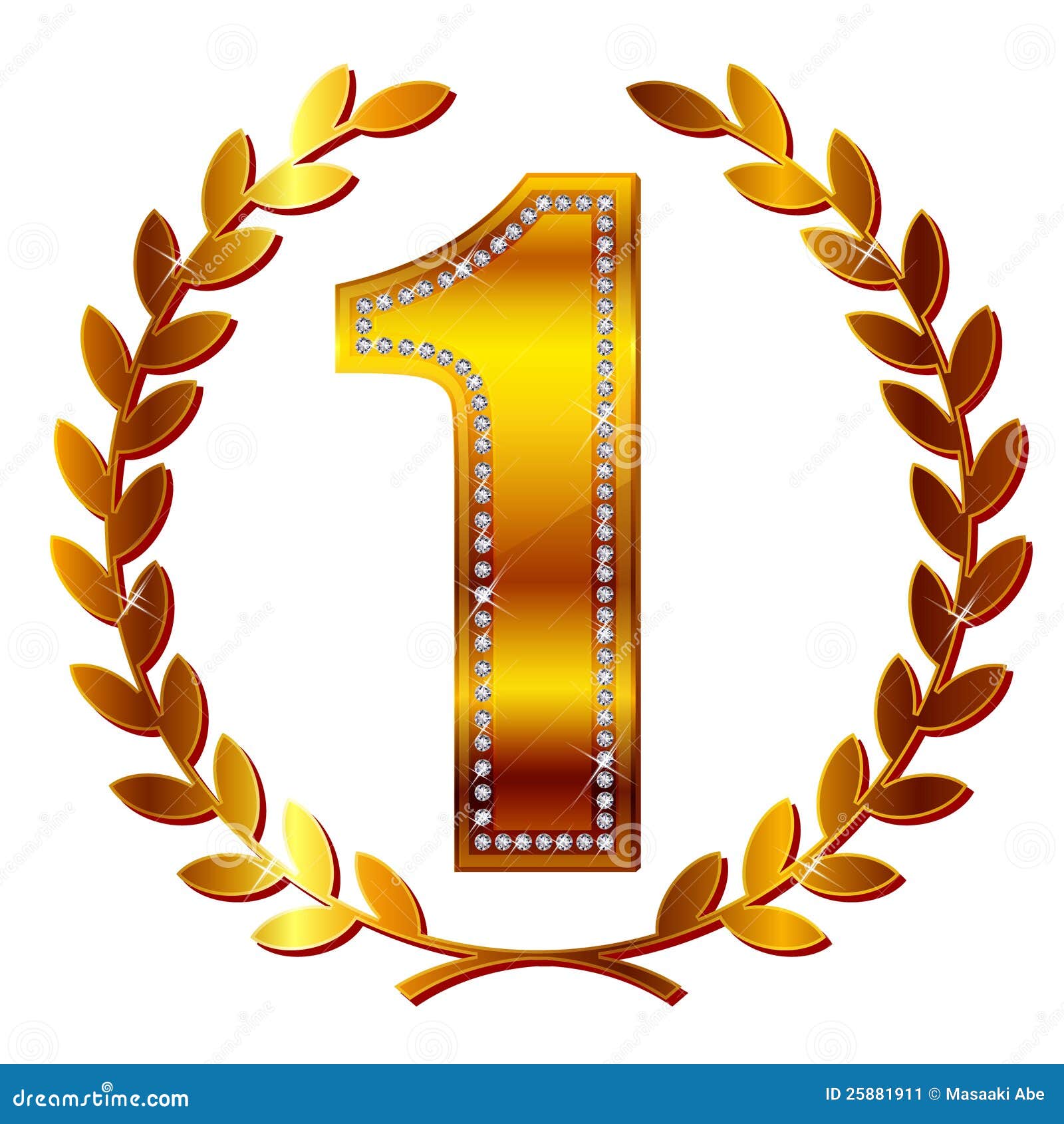 Rankings - Gold Sign Mounted On Glossy Marble Wall - 3D Rendered ...