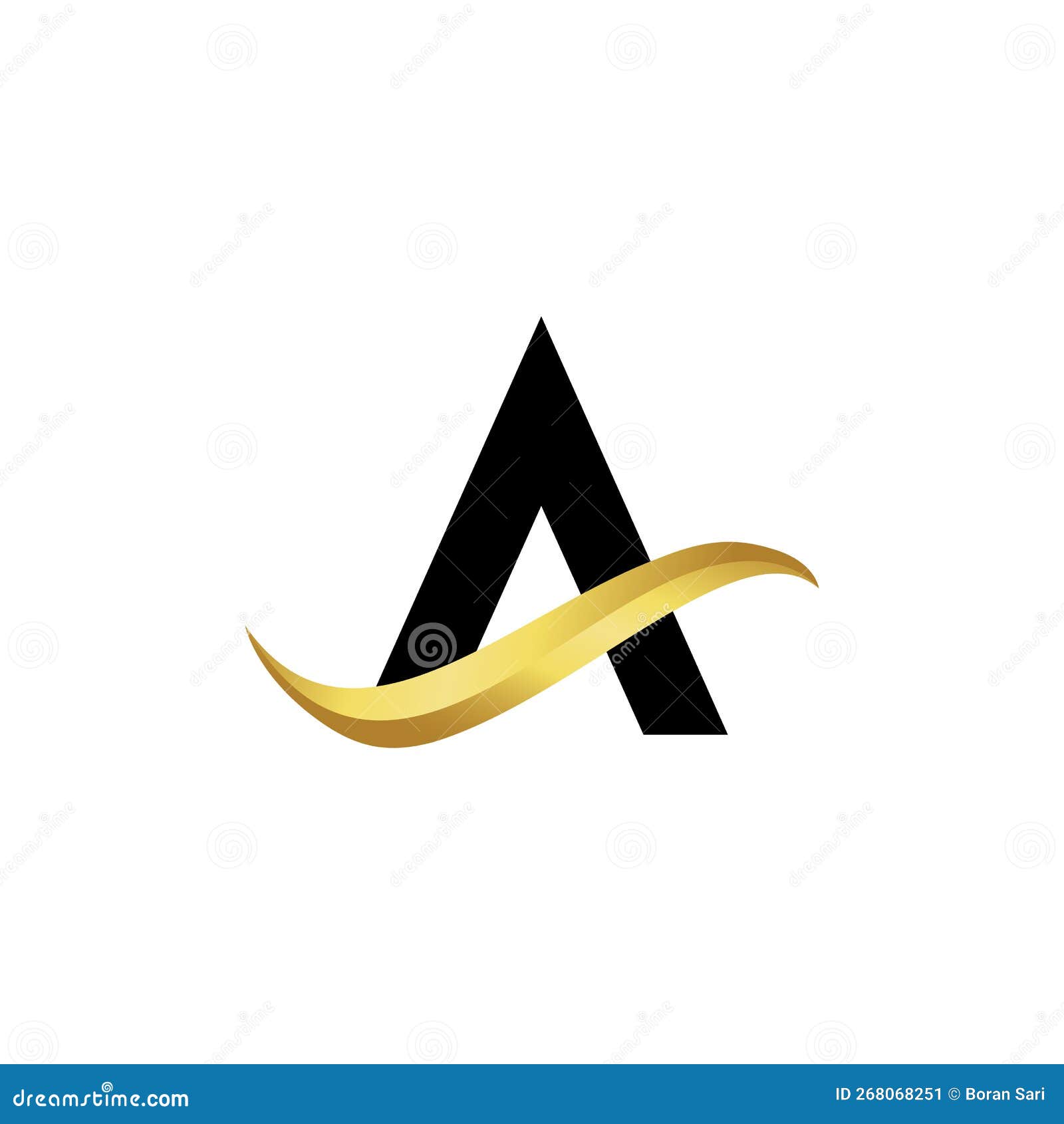 A Gold Logo Concept, Branding, Creative Simple Icon Stock Vector ...