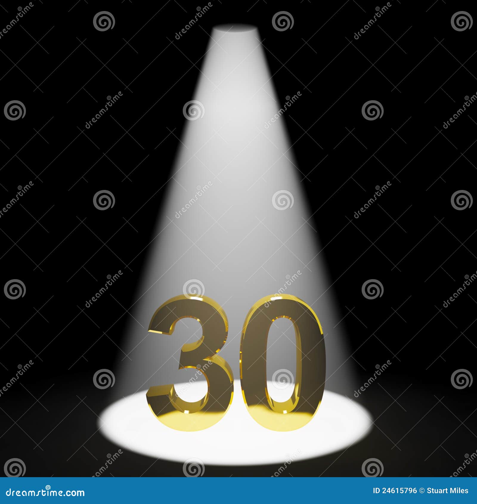 Gold 30th or Thirty 3d Number Stock Illustration - Illustration of gold ...