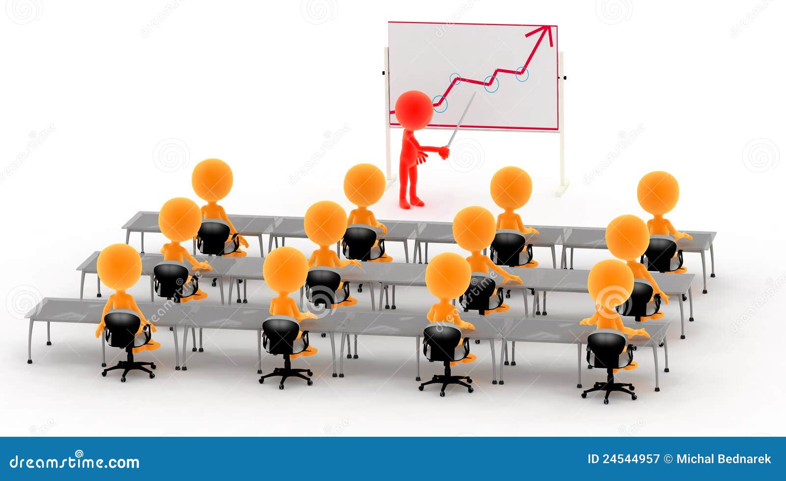 Gold 3d Men on Business Lecture Stock Illustration - Illustration of ...