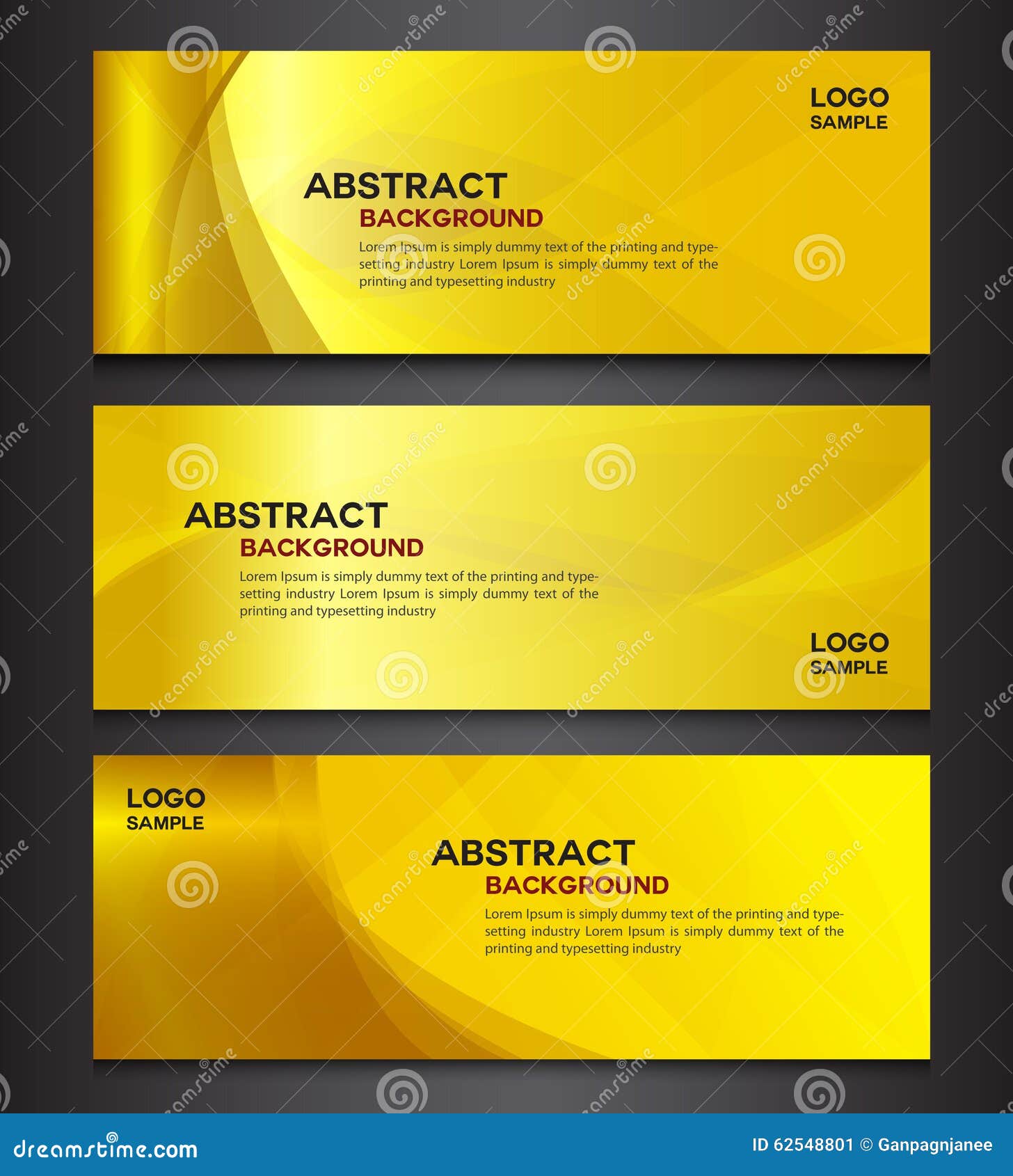 Gold Abstract Background Banner Design Stock Vector - Illustration of ...