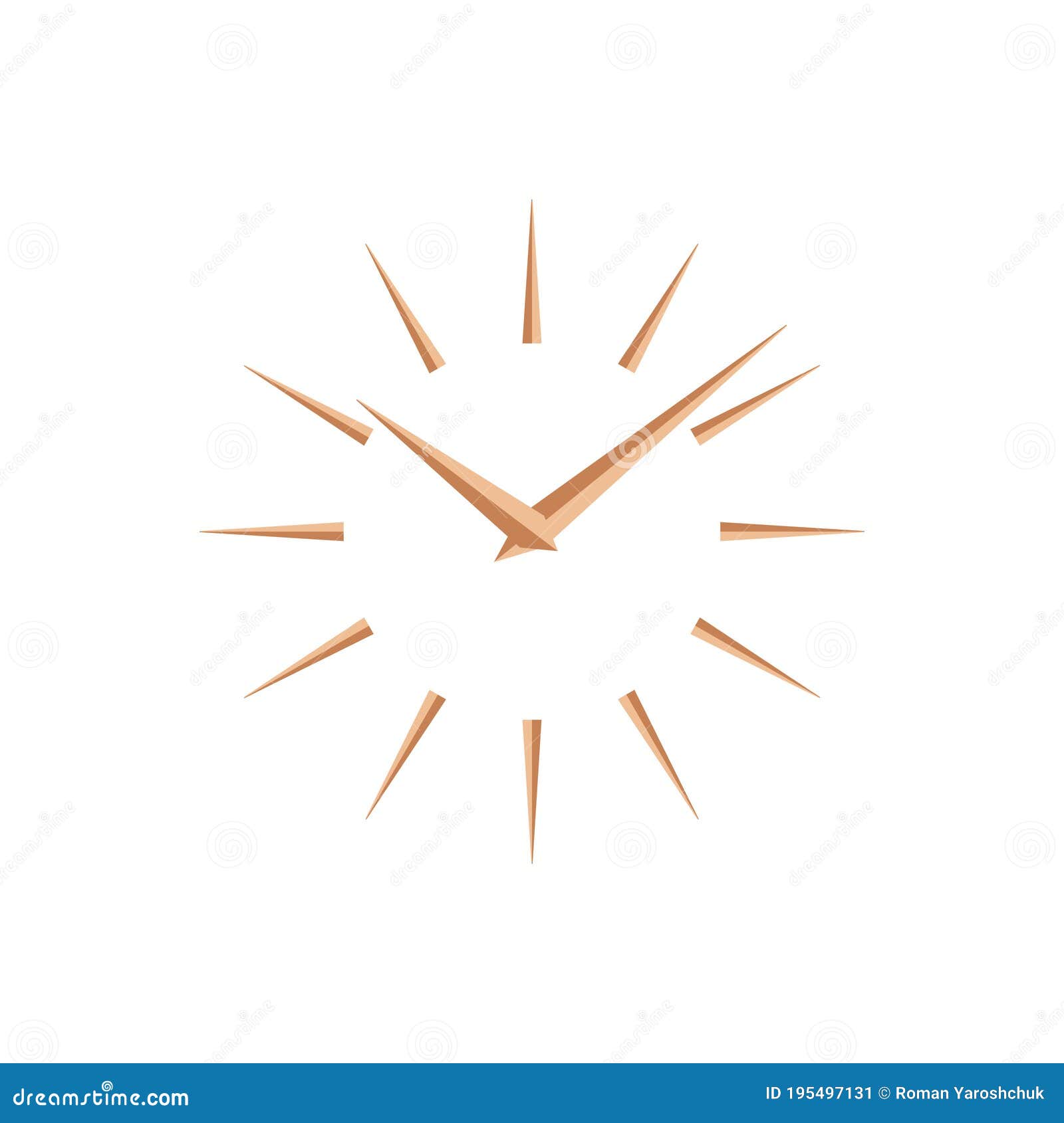 Gold Abstract Clock Face. Clock Face Concept. Mockup Clock Face Stock ...
